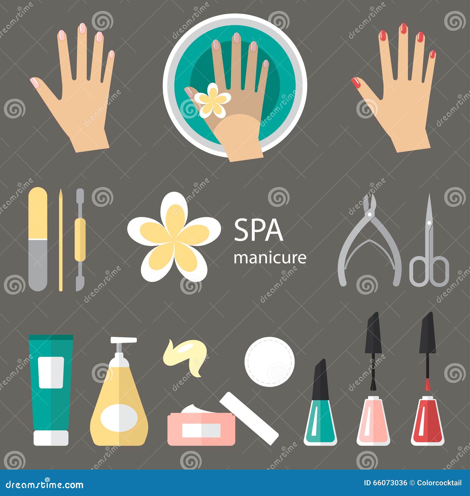 Manicure icons stock vector. Illustration of manicure - 66073036