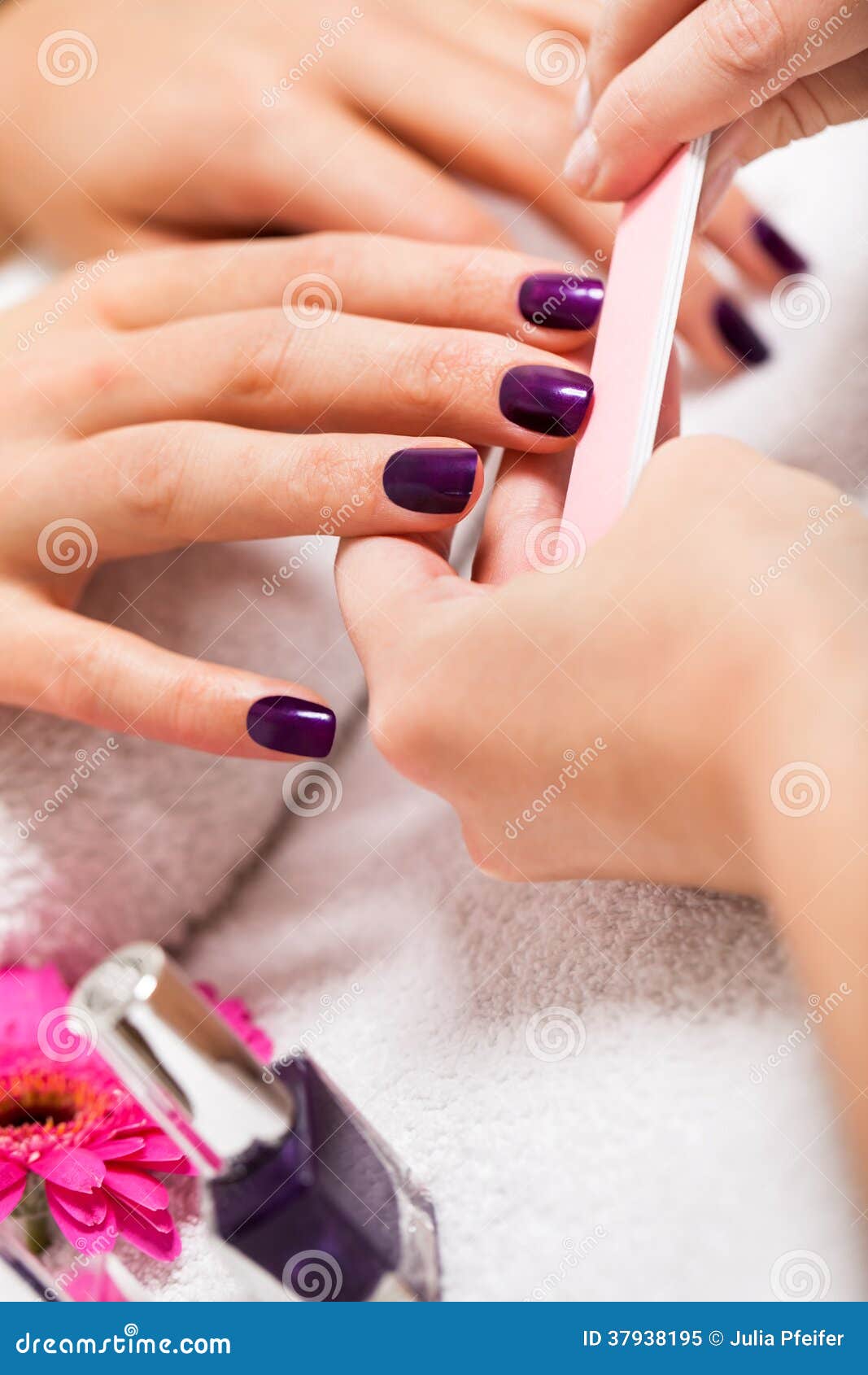 Manicure Making in Beauty Spa Salon Stock Image - Image of body, girl ...