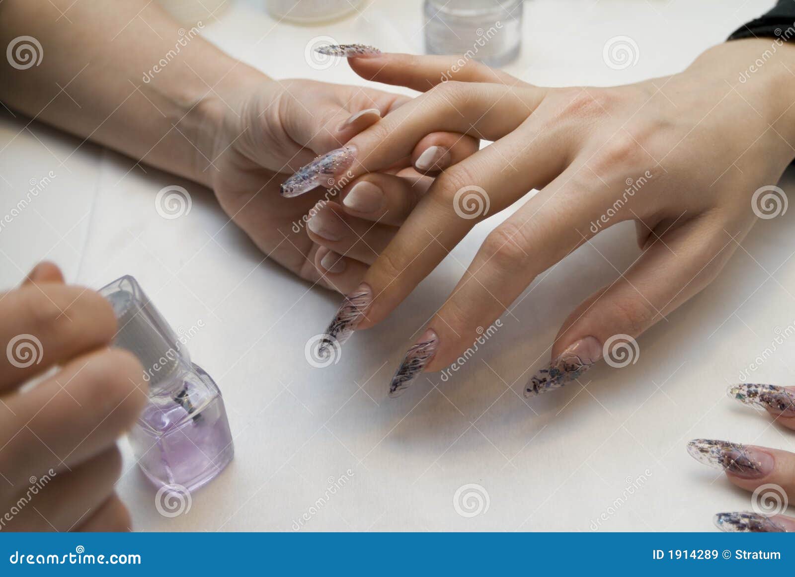 Manicure one s nails. stock image. Image of acrylic, brush - 1914289