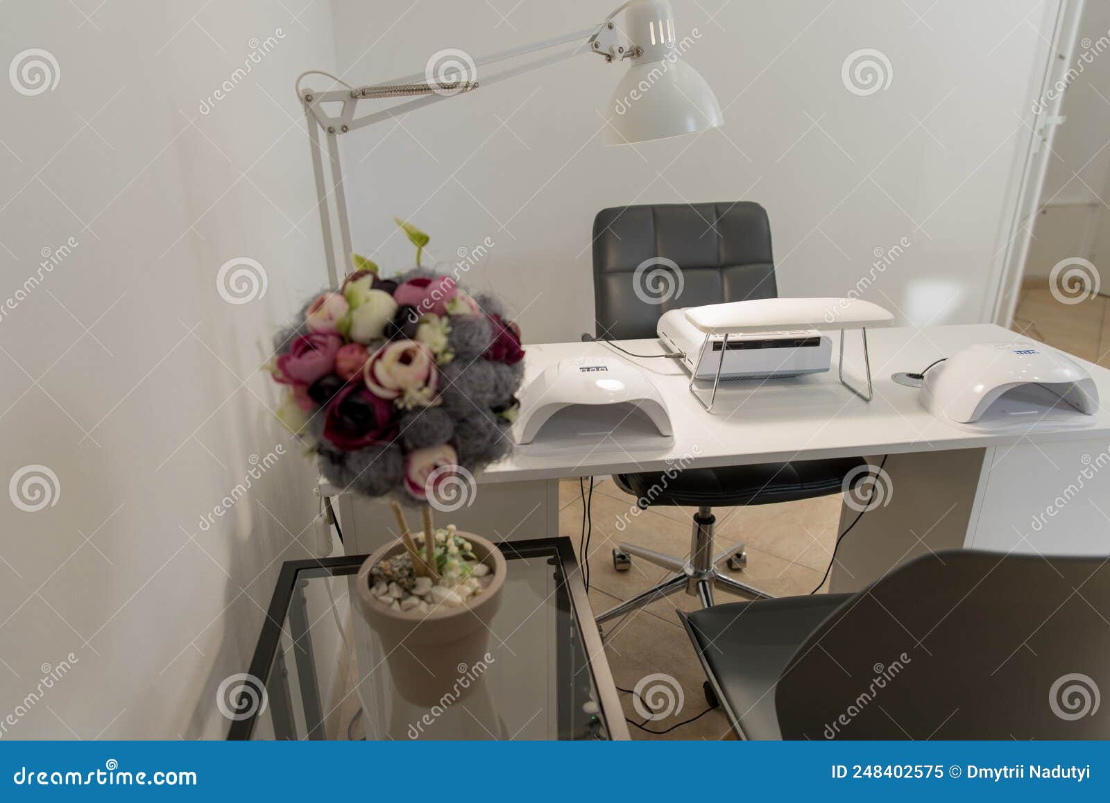 Manicure Parlour. Workplace for a Manicurist Stock Image - Image of ...