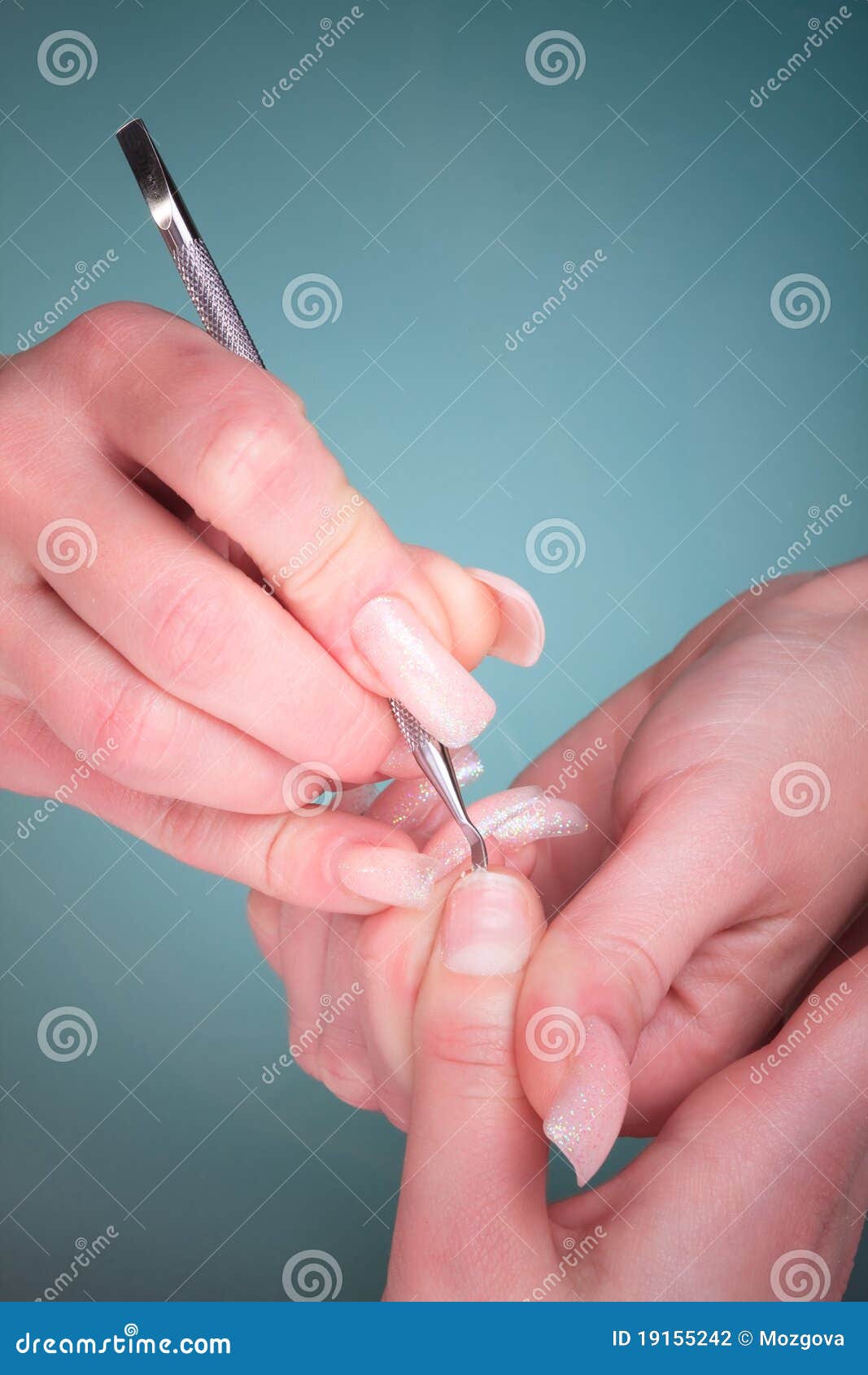 Manicure process stock photo. Image of applying, model - 19155242