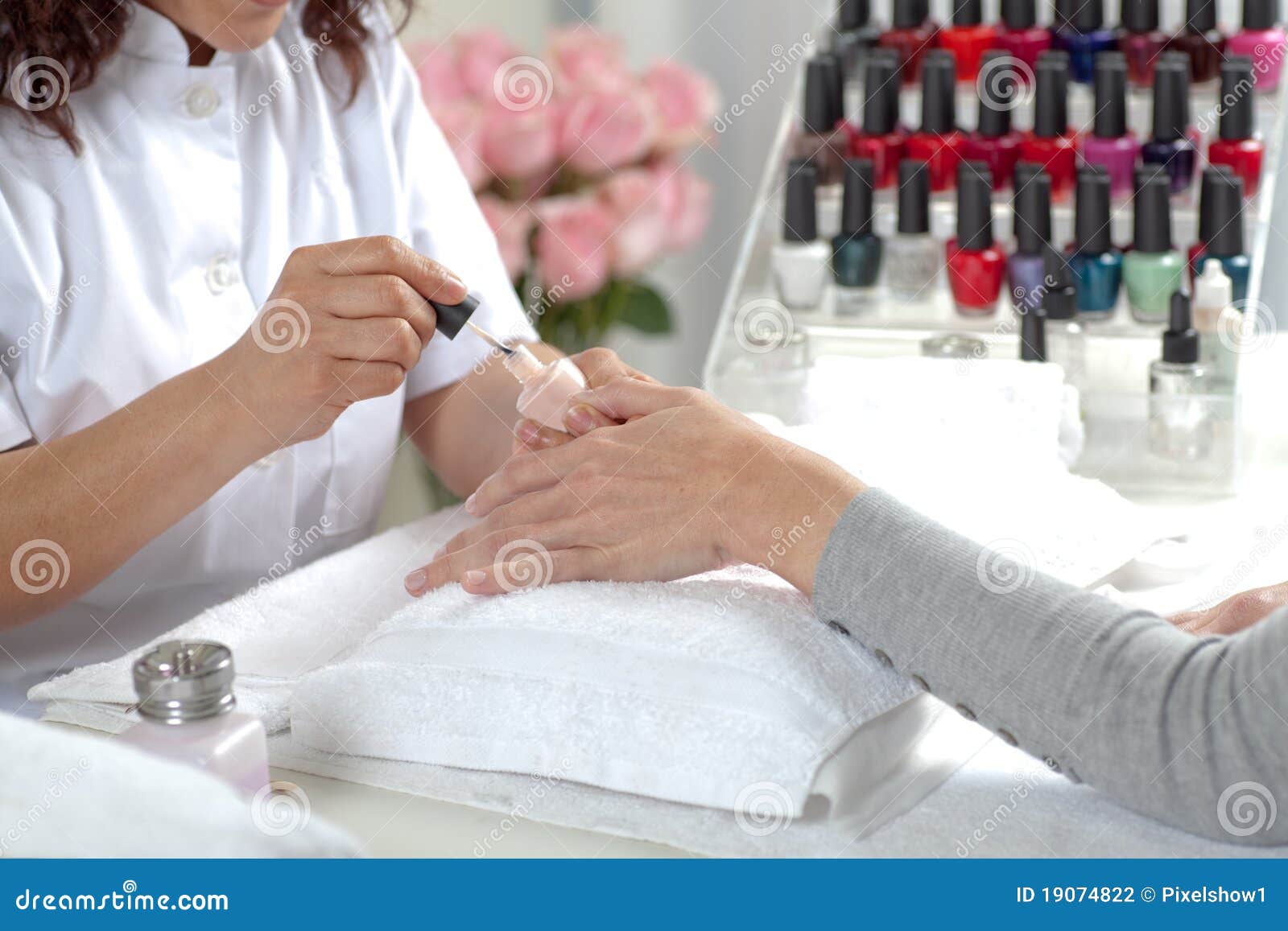 Manicure Process. Beauty Salon. Stock Photo - Image of elegance, hands ...