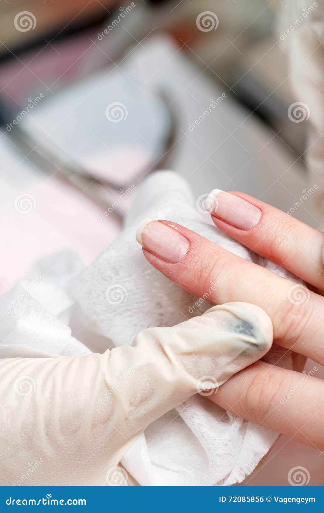 Manicure. Removing Cuticle. Stock Photo - Image of finger, file: 72085856