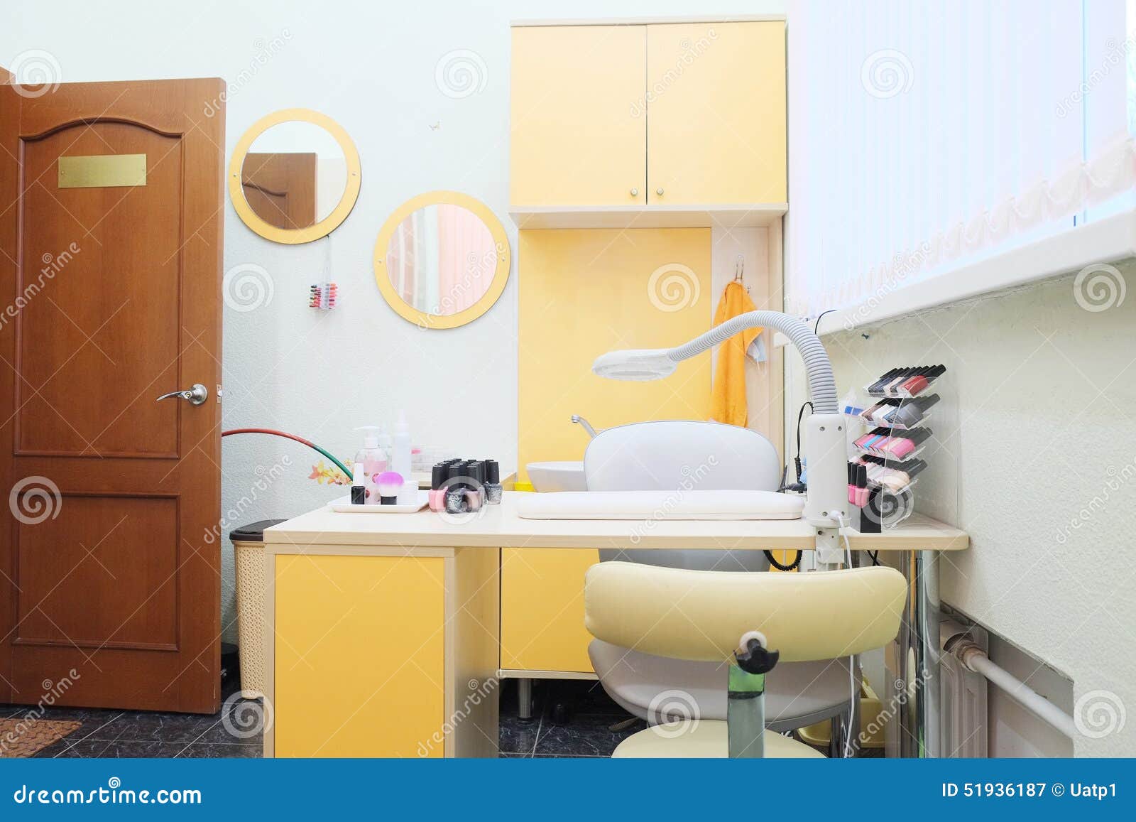 Manicure room interior stock image. Image of care, paintbrush - 51936187
