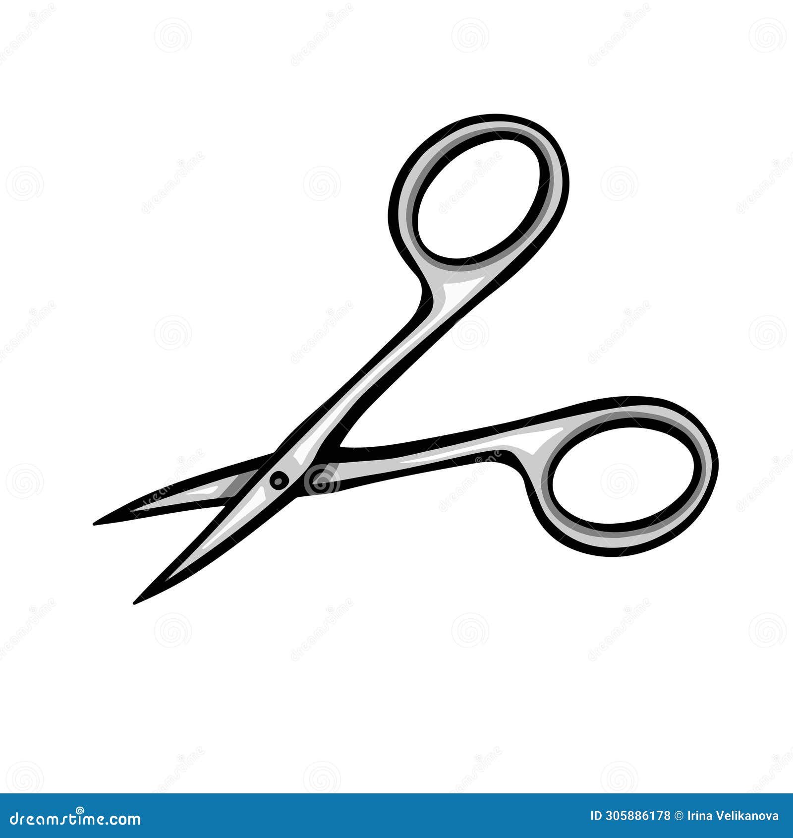 Manicure Scissors, Personal Hygiene, Vector Full Color Stock ...