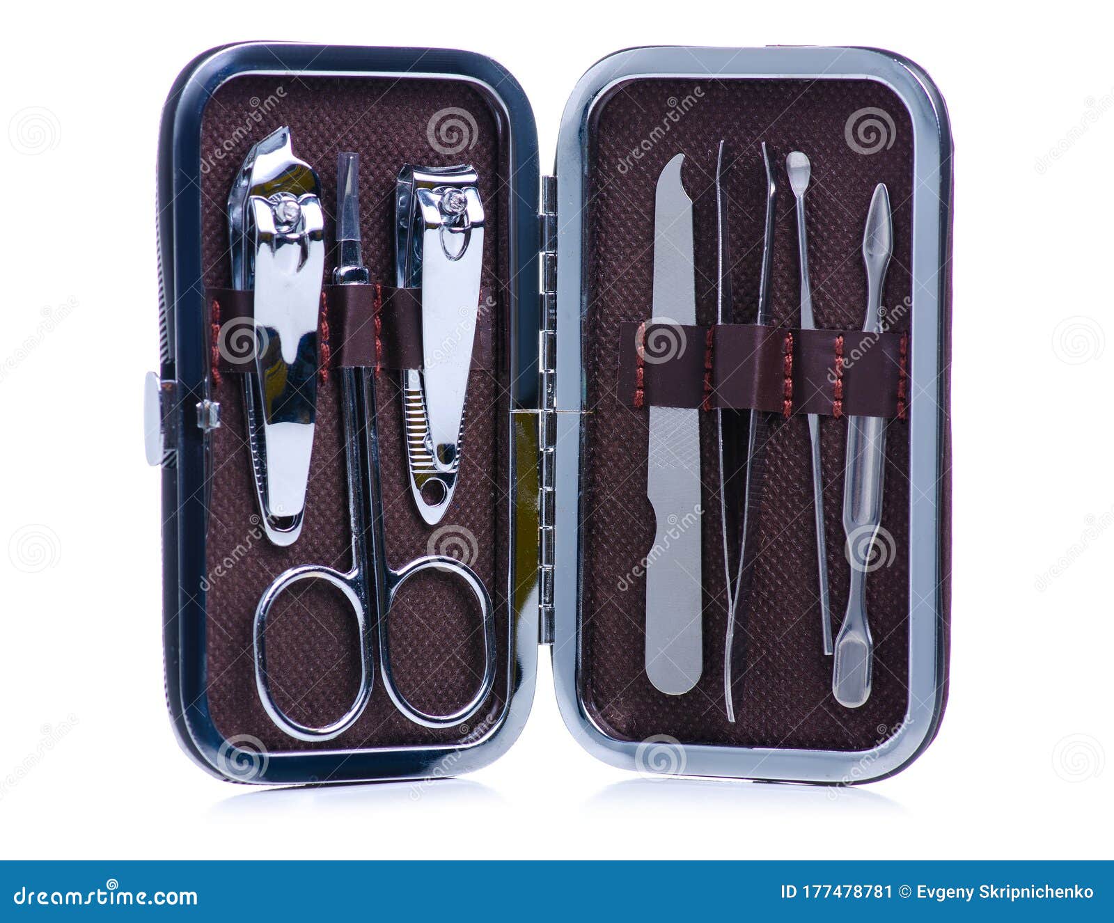 Manicure set in a case stock image. Image of equipment - 177478781