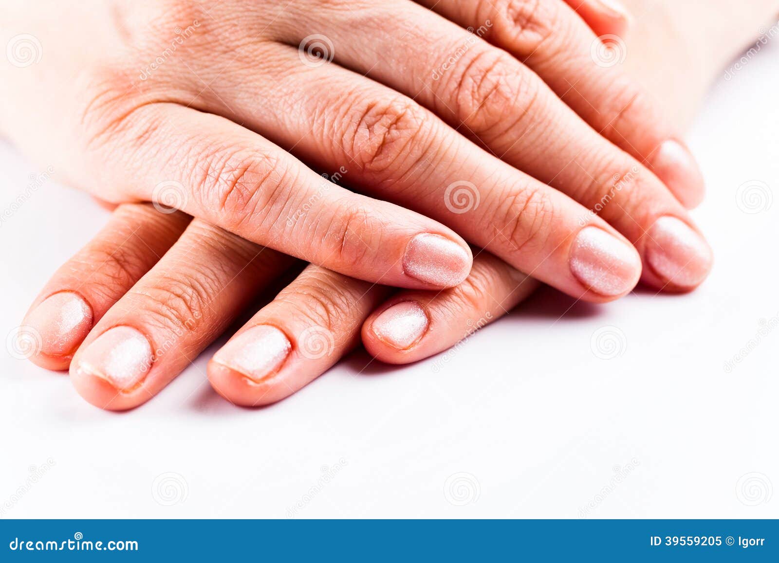 Manicure on short nails stock image. Image of manicure - 39559205