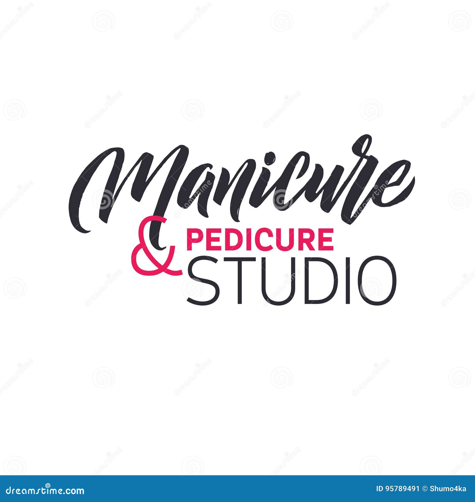 Manicure Studio. Nail Master Logo Beauty Vector Lettering. Custom ...