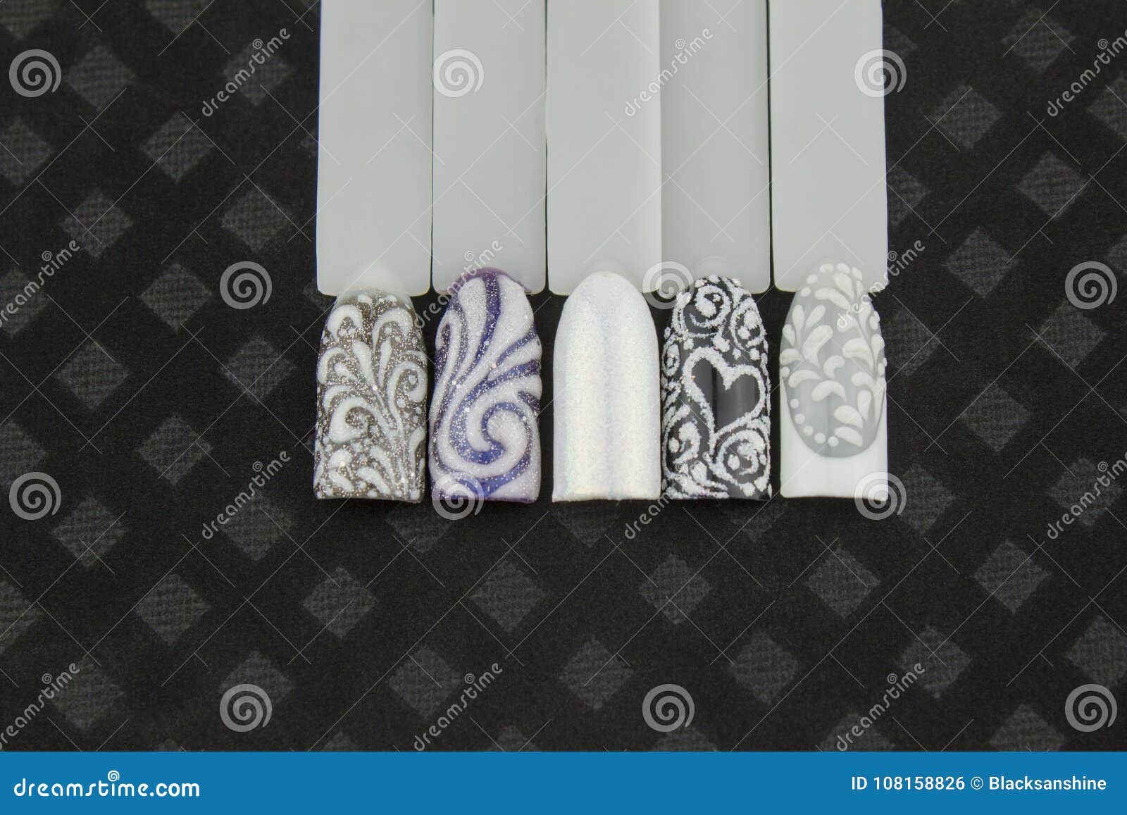 Manicure Templates on Black 8 Stock Photo - Image of beautiful ...