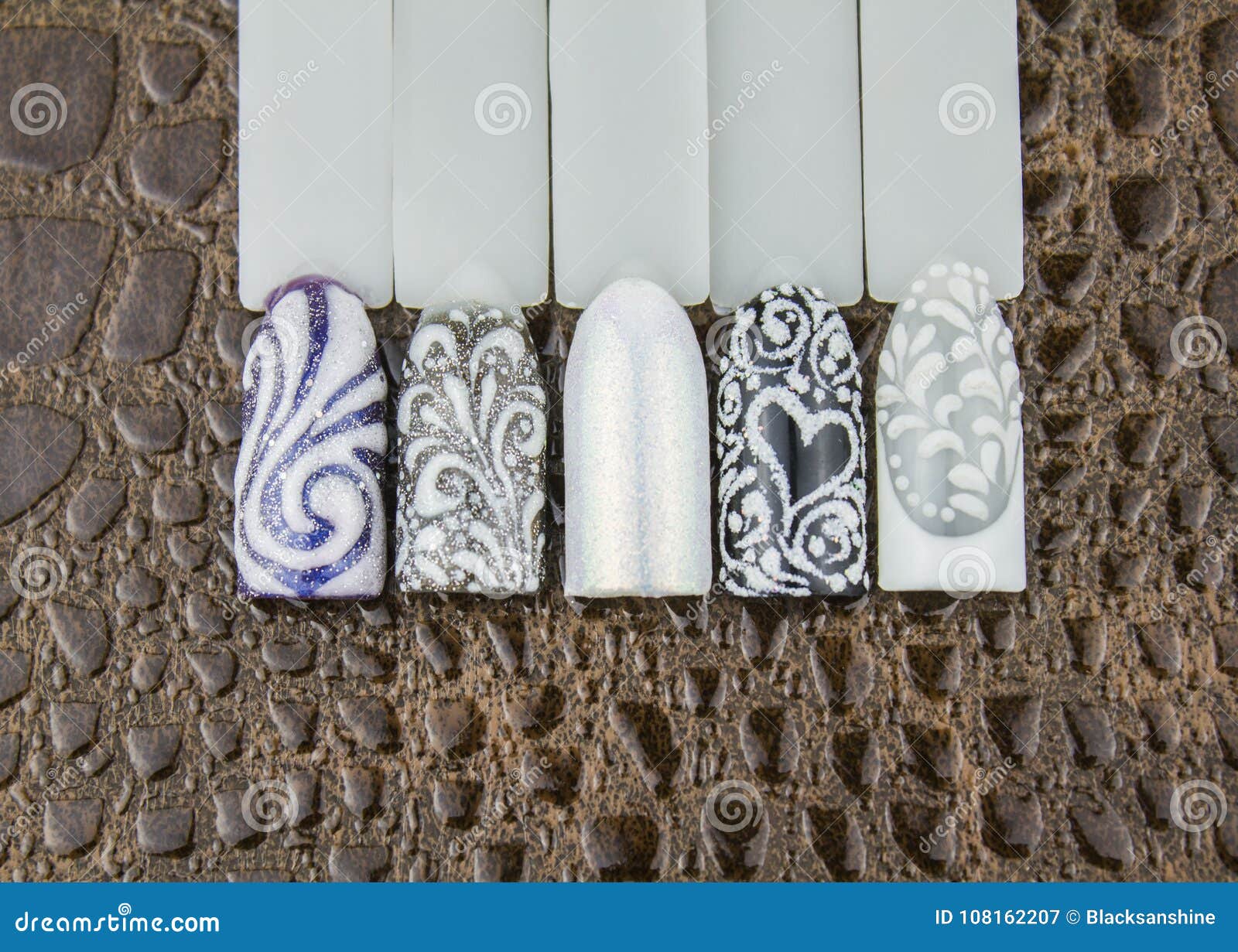 Manicure Templates on Brown 8 Stock Image - Image of graphics, beauty ...