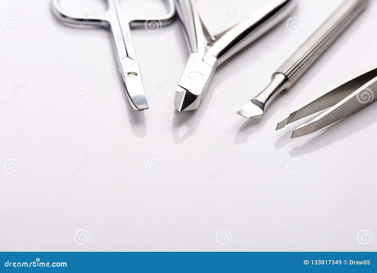 Manicure Tools, Set On A White Background Stock Image - Image of ...