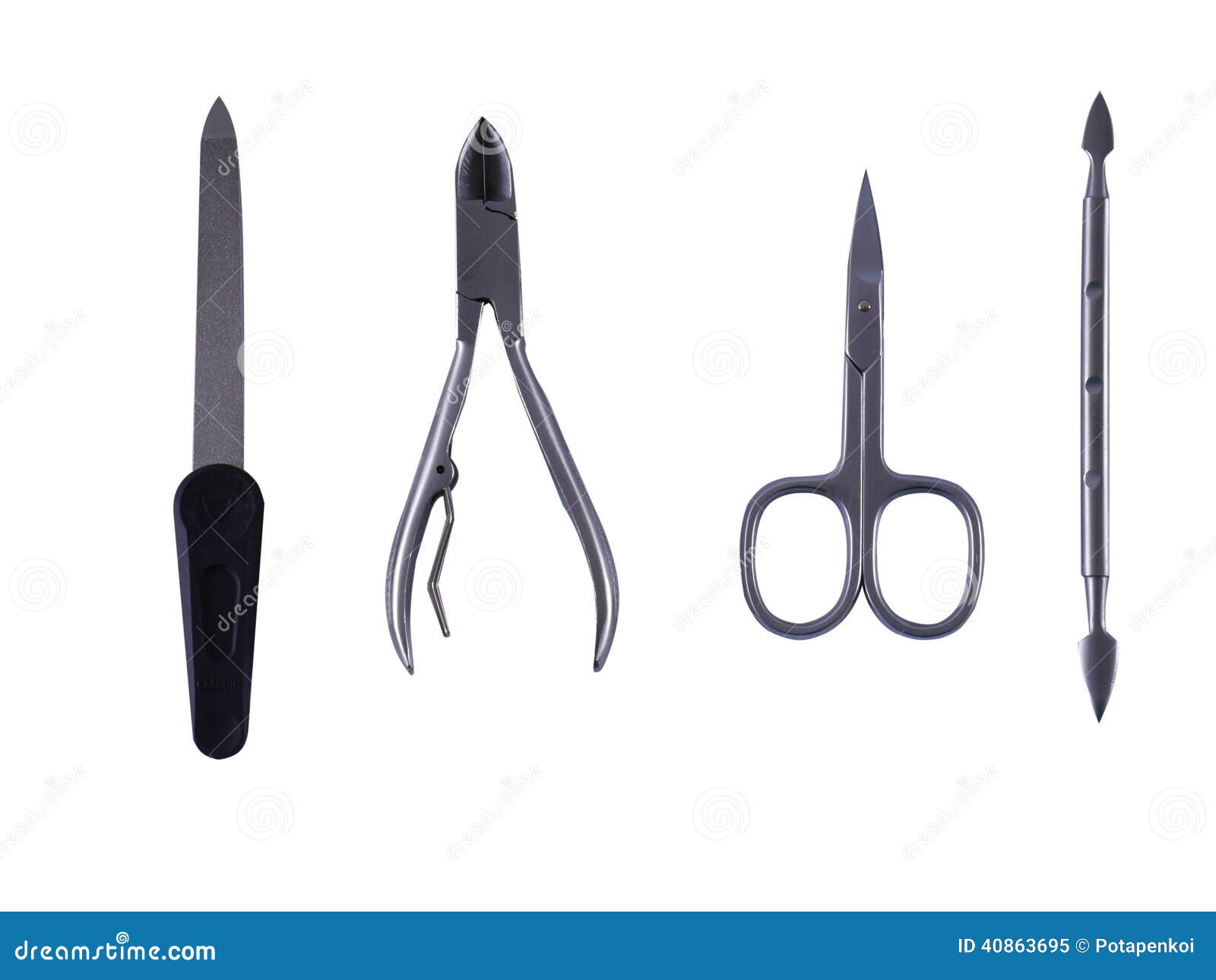 Manicure tools stock image. Image of scissors, healthy - 40863695