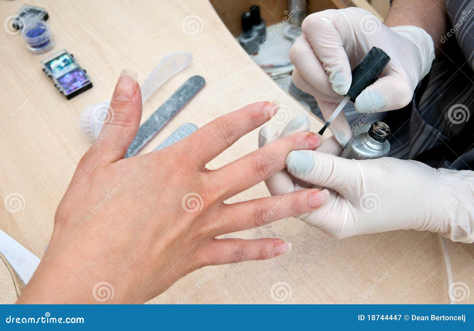Manicure treatment stock image. Image of care, elegance - 18744447