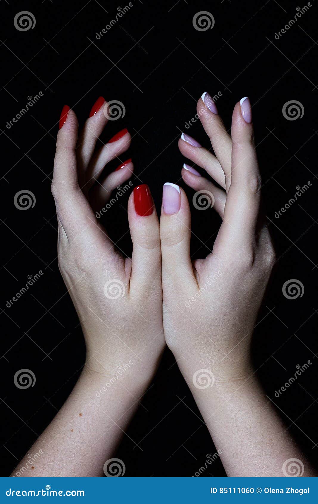 Manicured Hands with Nailpolish Stock Photo - Image of girl, atractive ...