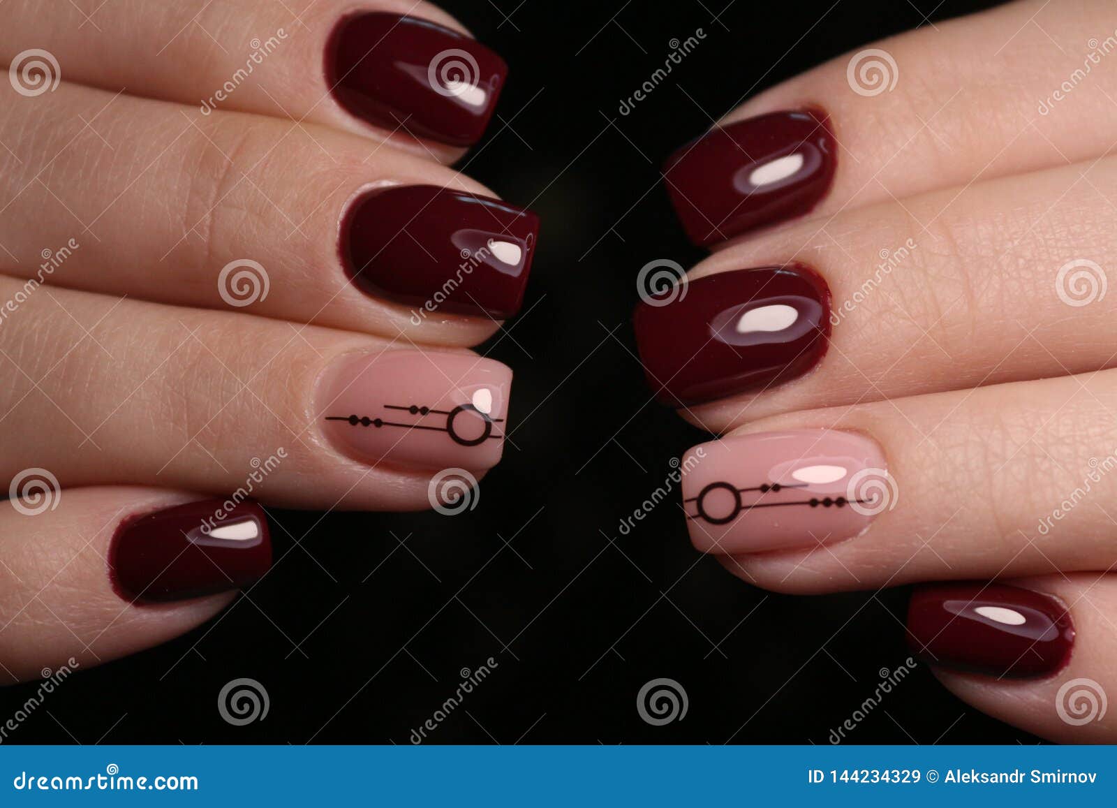 Manicured Nails Nail Polish Art Design Stock Image - Image of polish ...