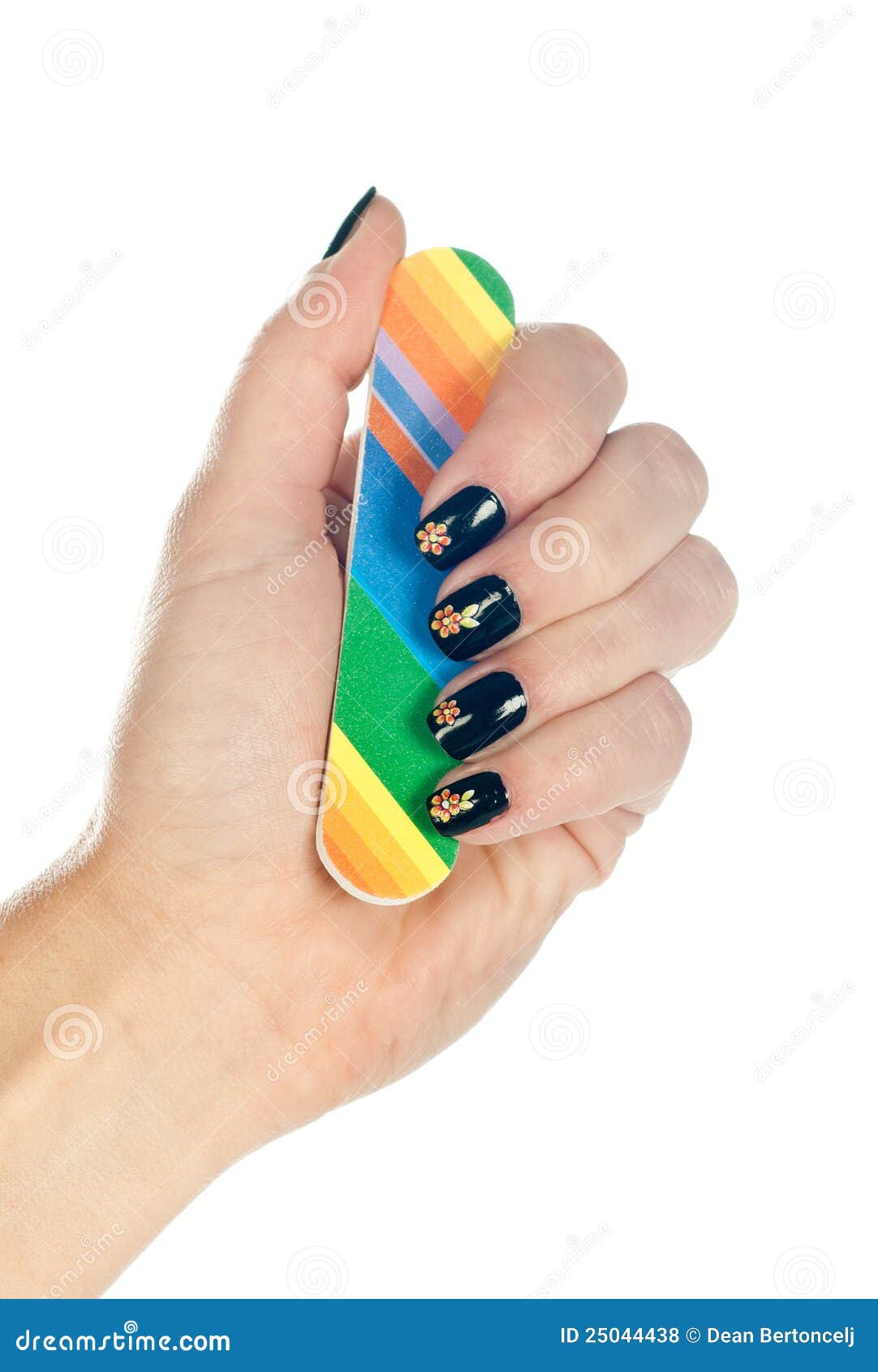 Manicured spikar kvinnan arkivfoto. Bild av manikyr, handflatan - 25044438