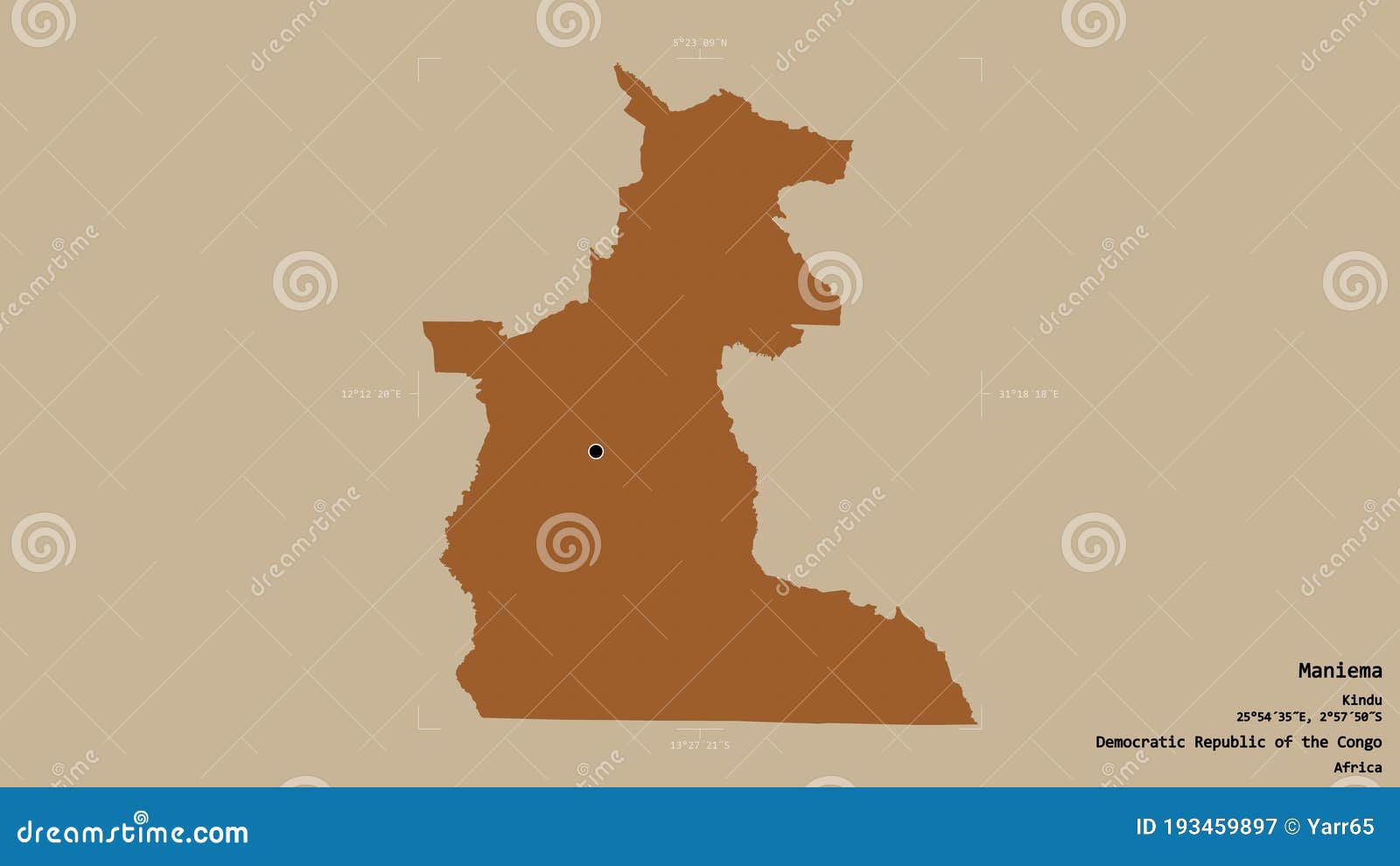 Maniema - Democratic Republic of the Congo. Bounding Box. Pattern Stock ...