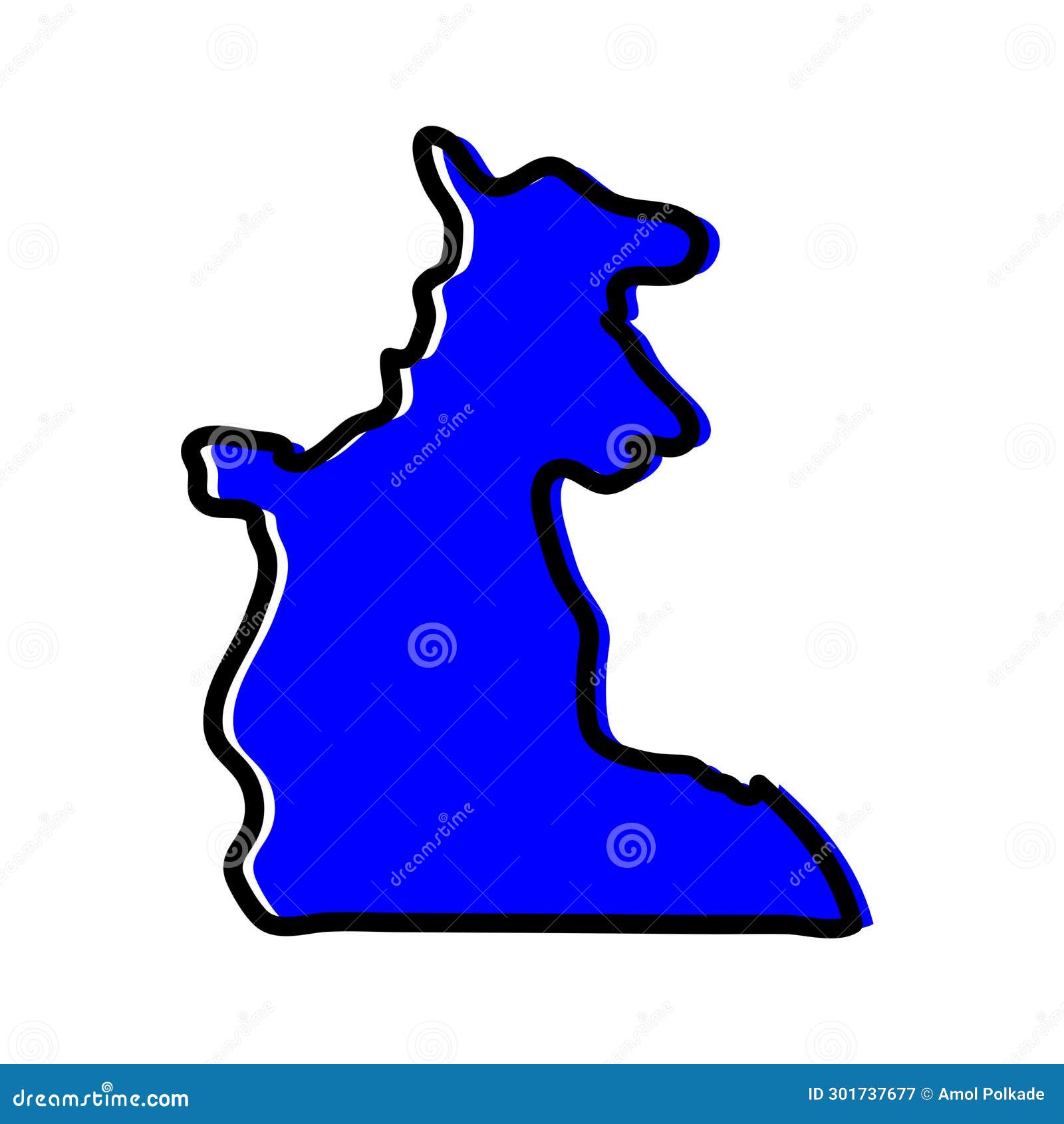 Maniema Province of the Democratic Republic of the Congo Vector Map ...