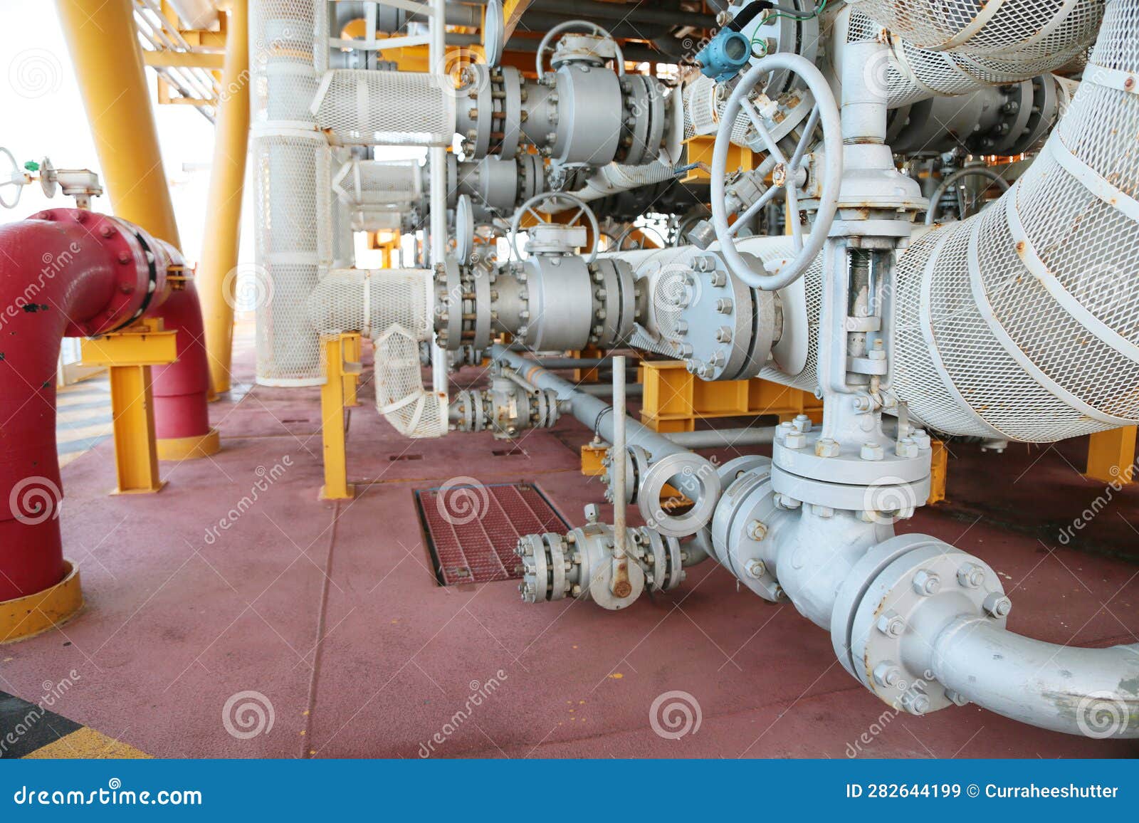 Manifold Line Of Oil And Gas Production Which Controlled By Program Or ...