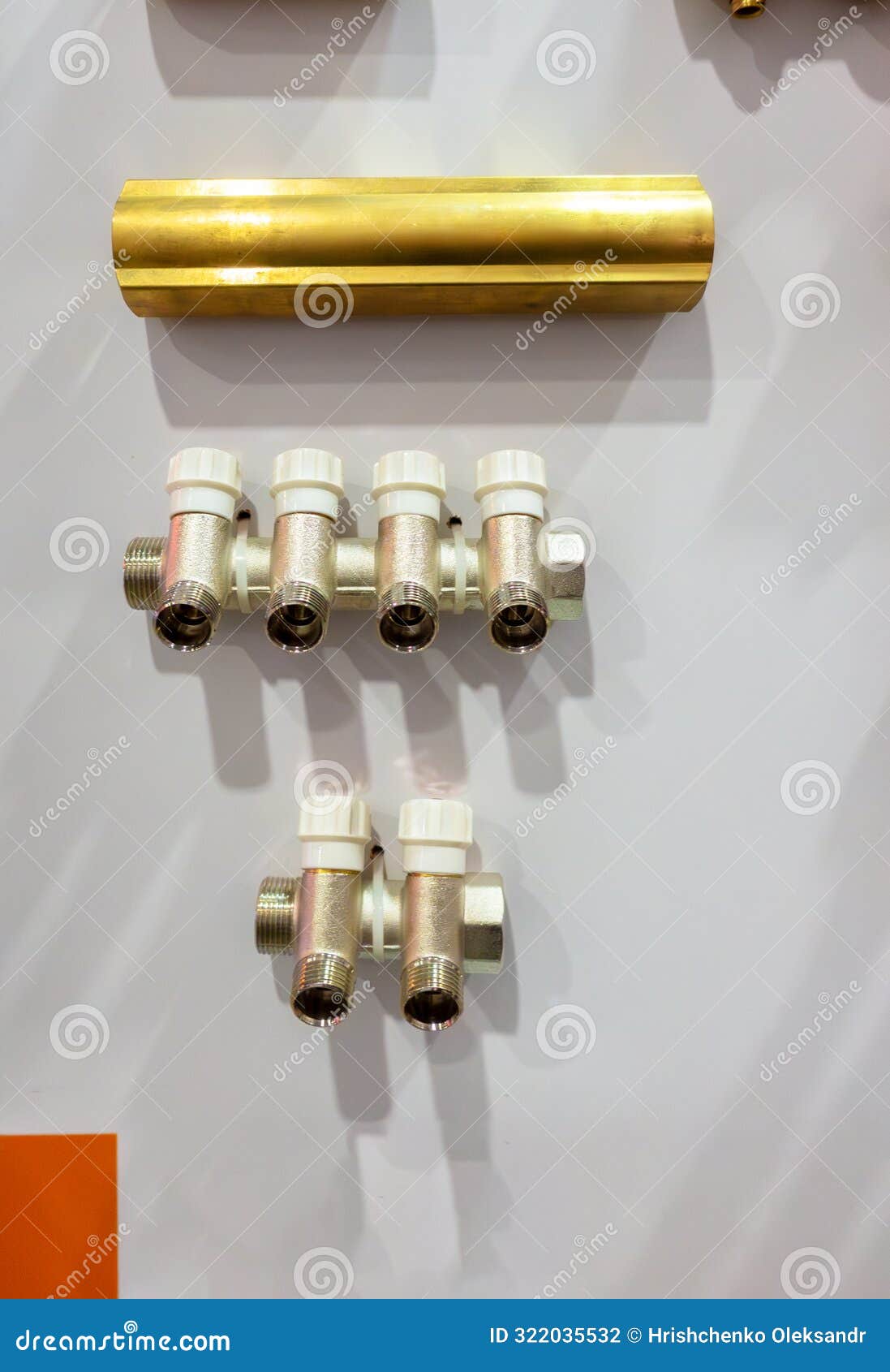 Manifolds and Manifold Blocks with Flow Meter Stock Photo - Image of ...