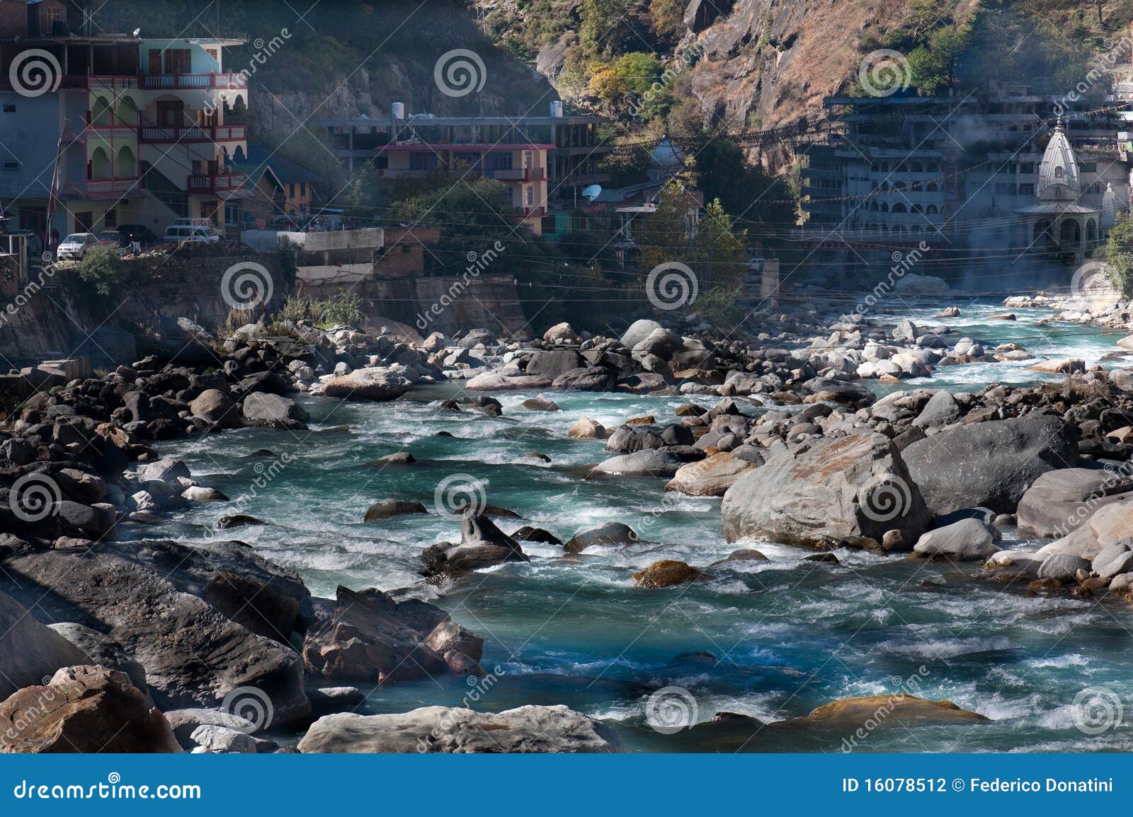 Manikaran Hot Springs In Parvati River Stock Image | CartoonDealer.com ...