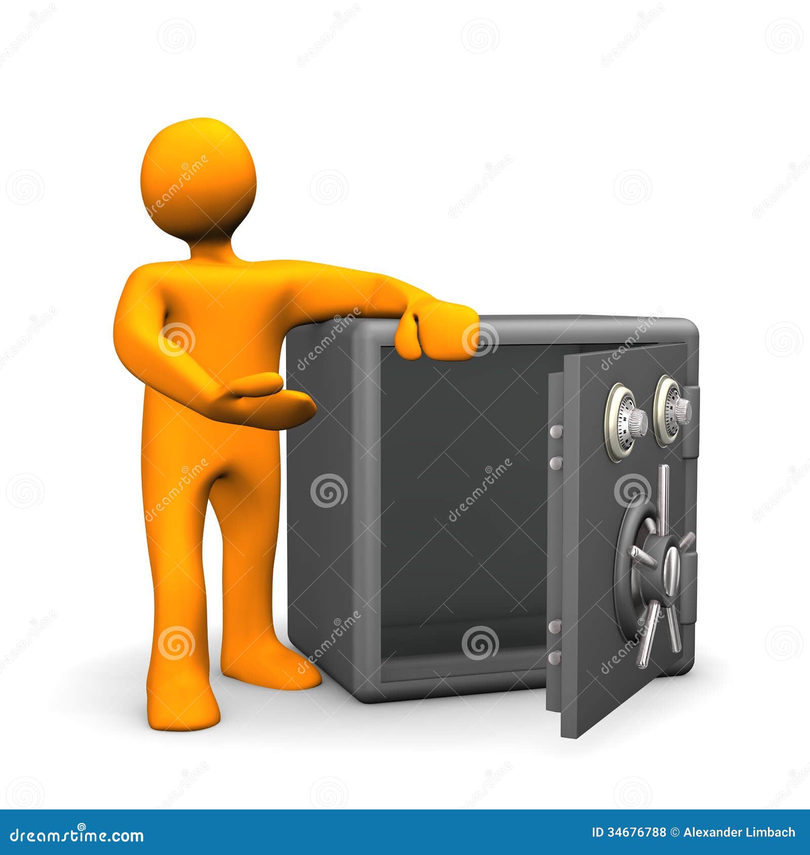 Manikin Empty Safe stock illustration. Illustration of financial - 34676788