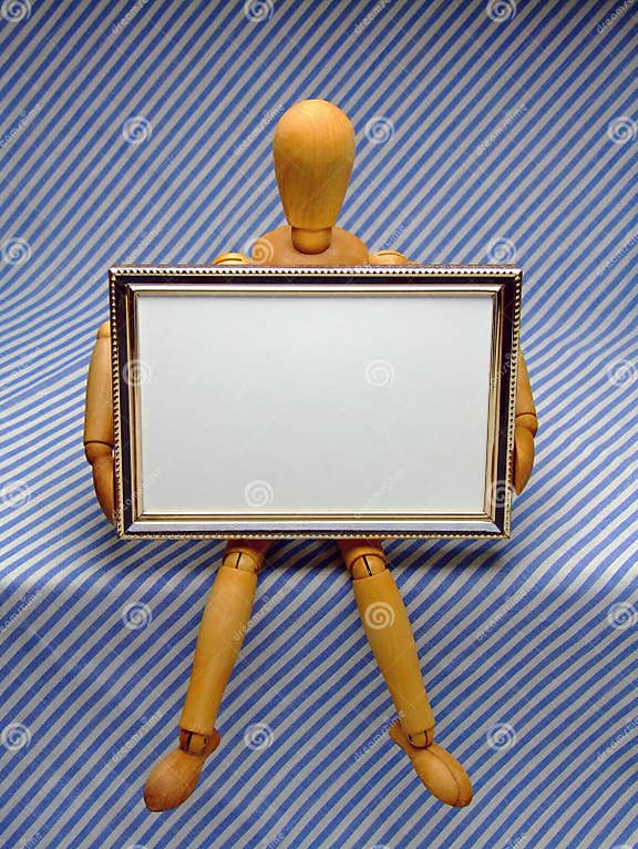 Manikin with Frame /a stock photo. Image of holding, hold - 4236578
