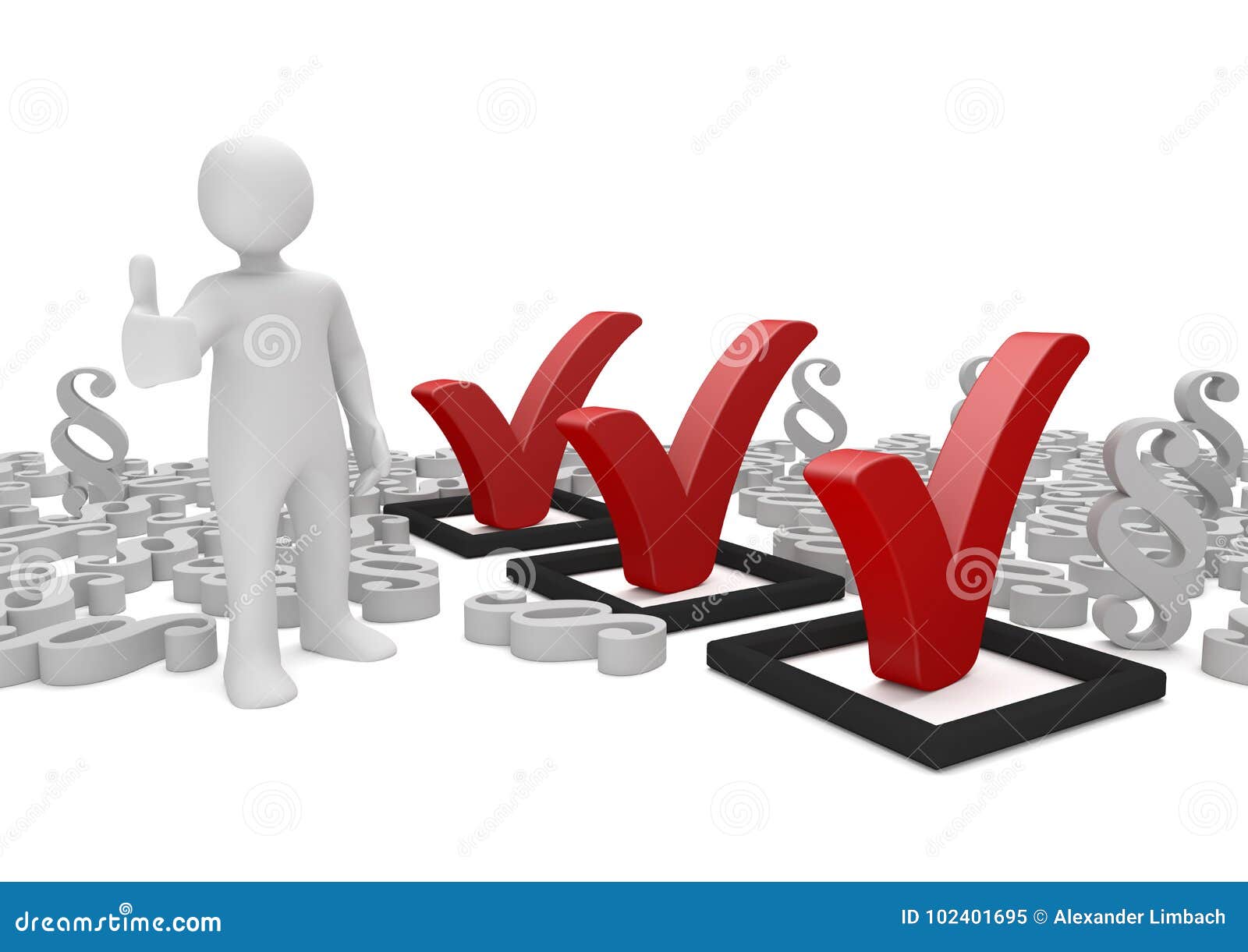 Manikin Paragraphs Checklist Ok Stock Illustration - Illustration of ...