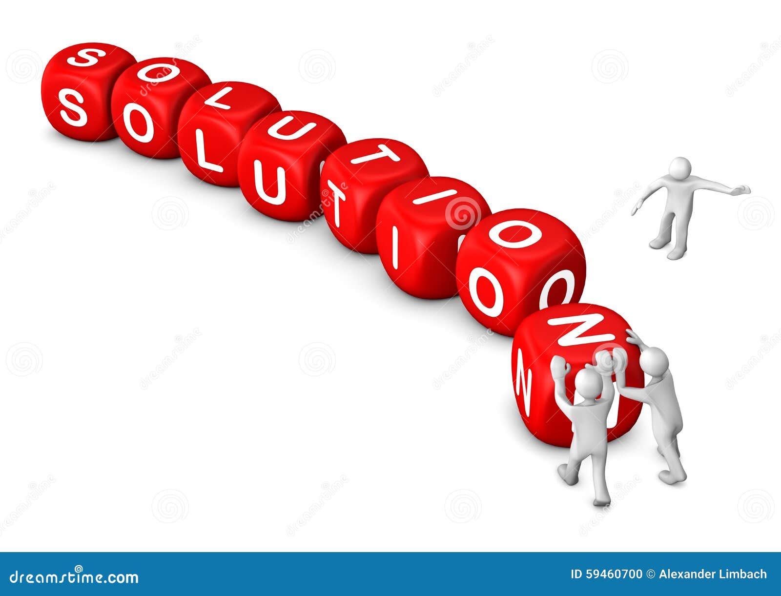 Manikin Red Cubes Solution stock illustration. Illustration of cartoon ...
