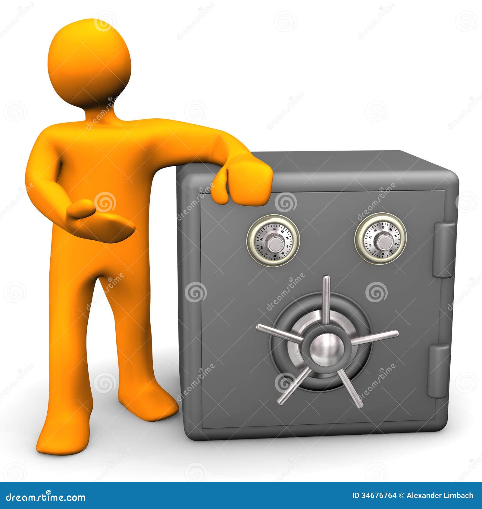 Manikin Safe stock illustration. Illustration of cash - 34676764