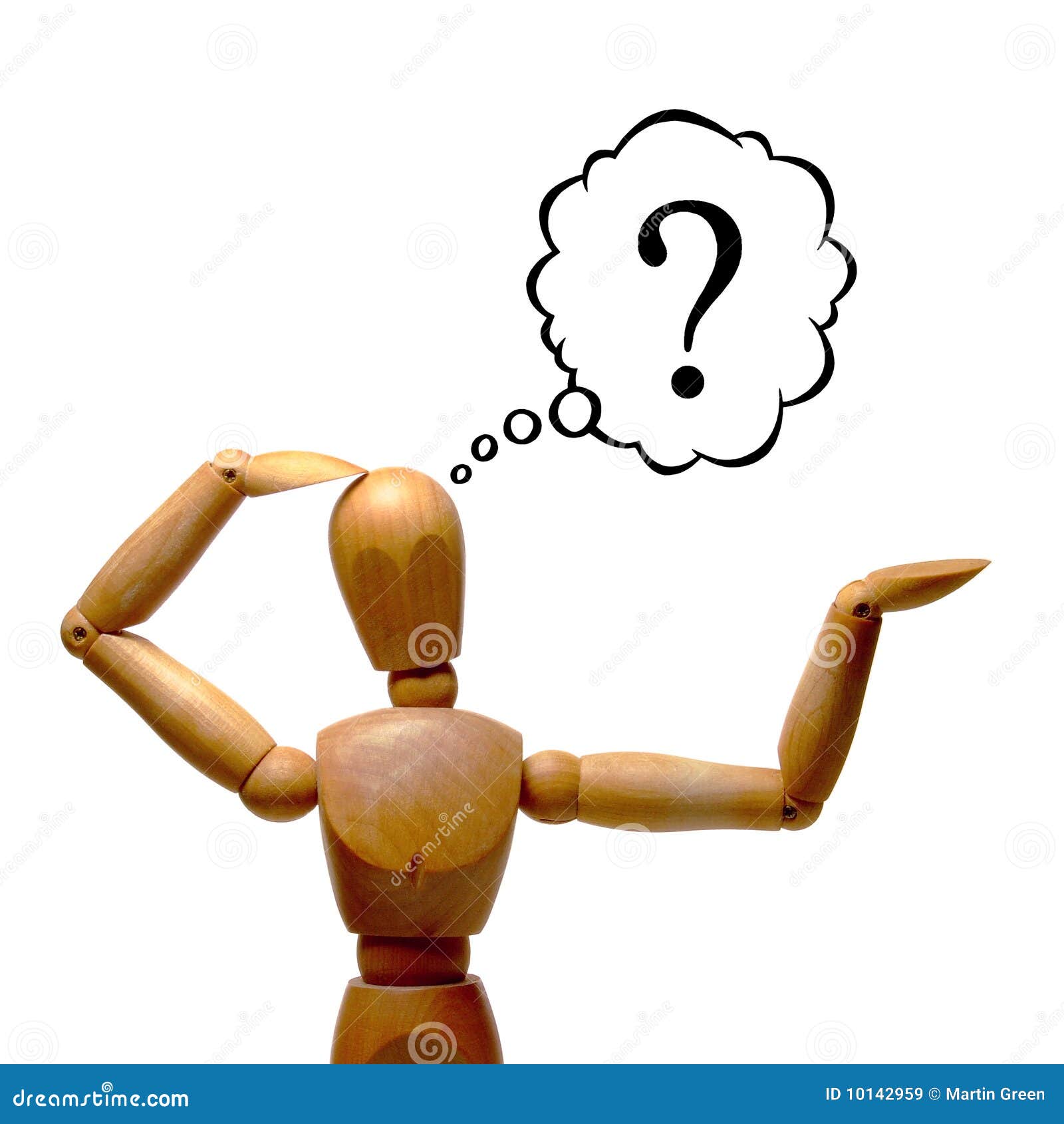 Manikin Thinking stock image. Image of confused, bewilderment - 10142959