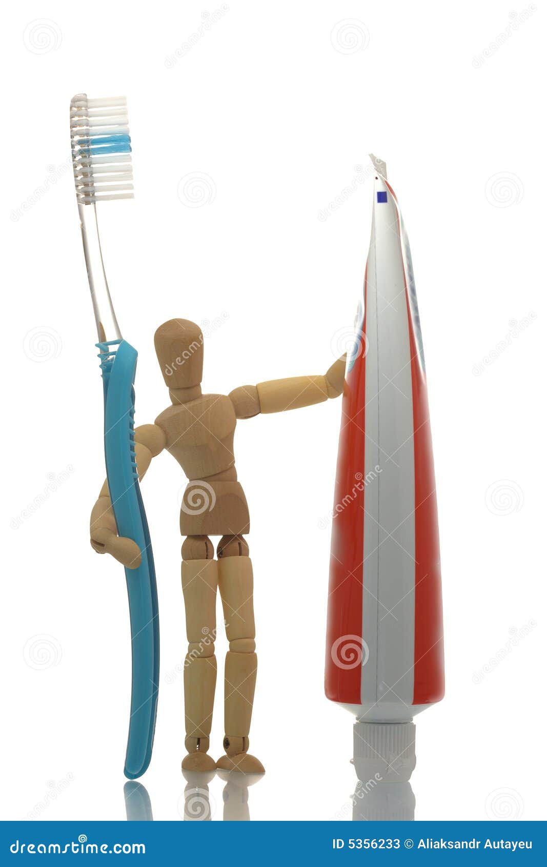 Manikin with Toothbrush and Toothpaste Stock Image - Image of dummy ...