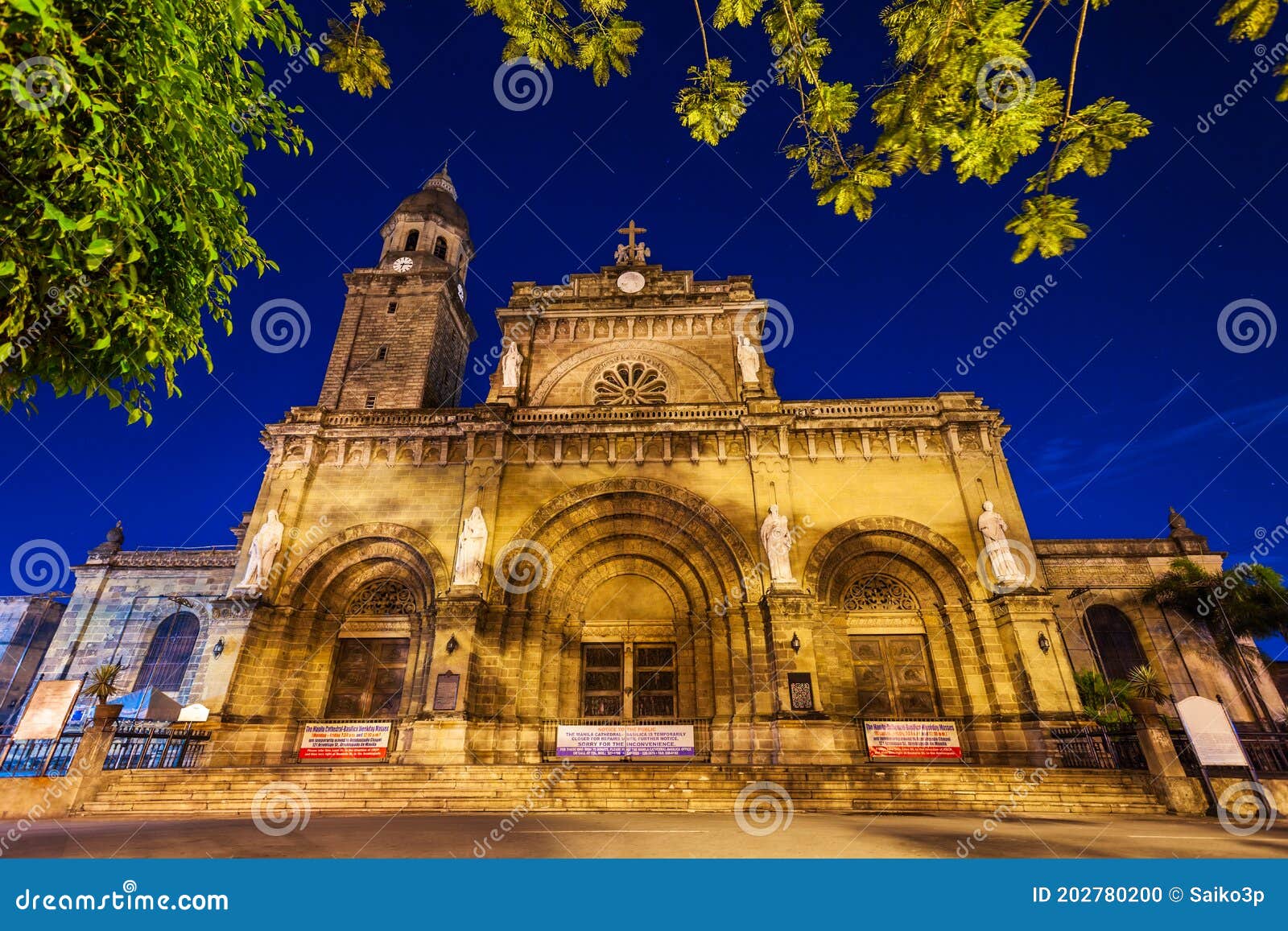 Manila Cathedral in Manila City, Philippines Editorial Image - Image of ...