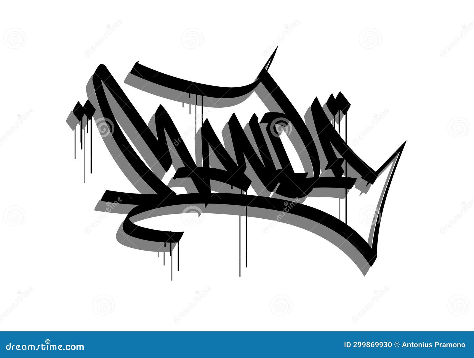 MANILA City Graffiti Tag Style Stock Illustration - Illustration of ...