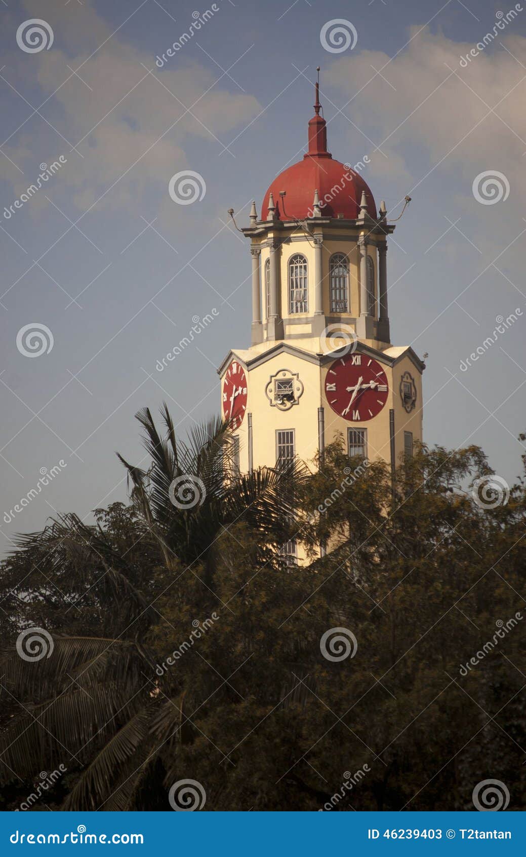 Manila City Hall Clock Tower Stock Image - Image of hall, building ...