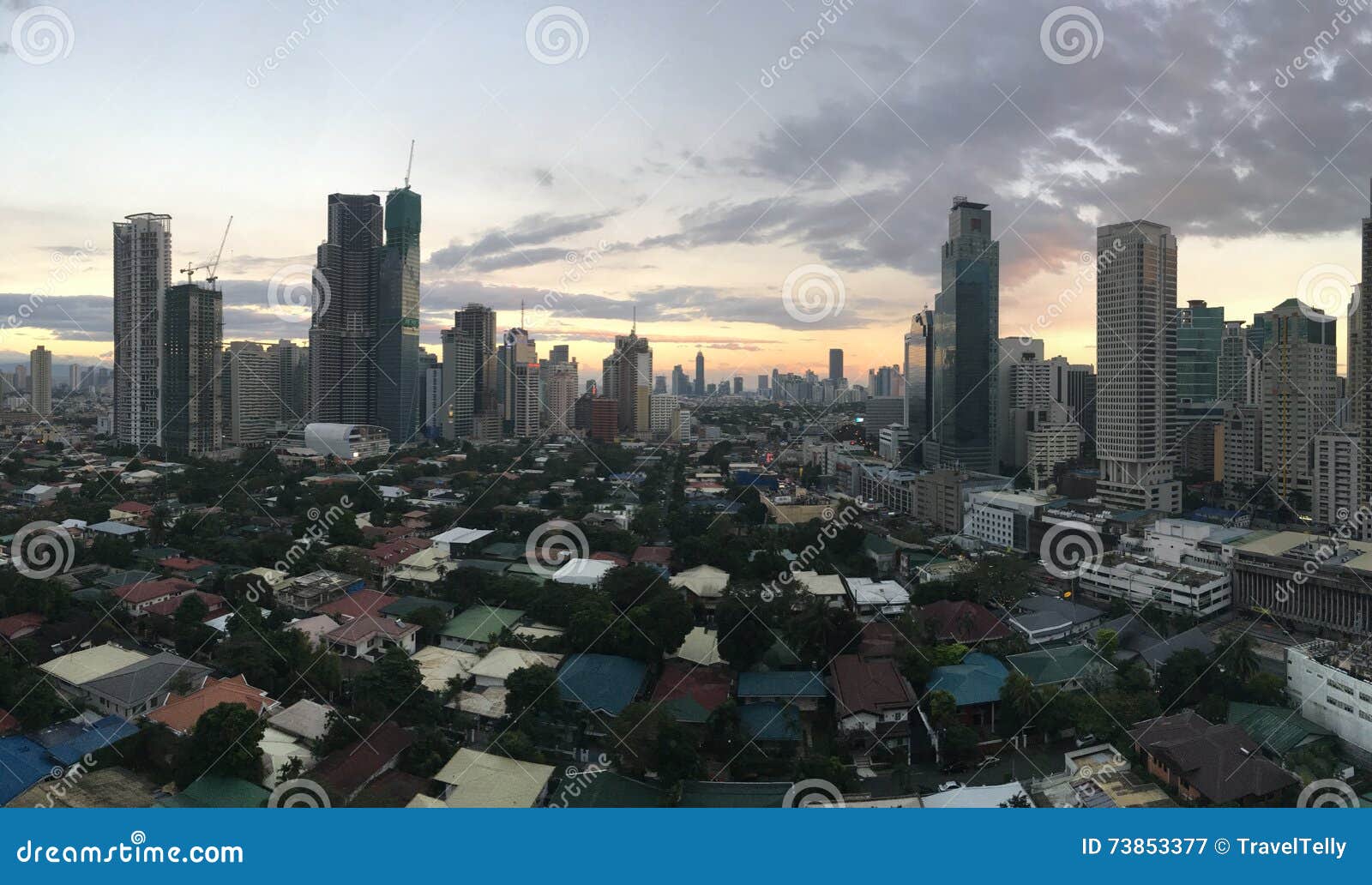 Manila city landscape stock image. Image of urban, landscape - 73853377
