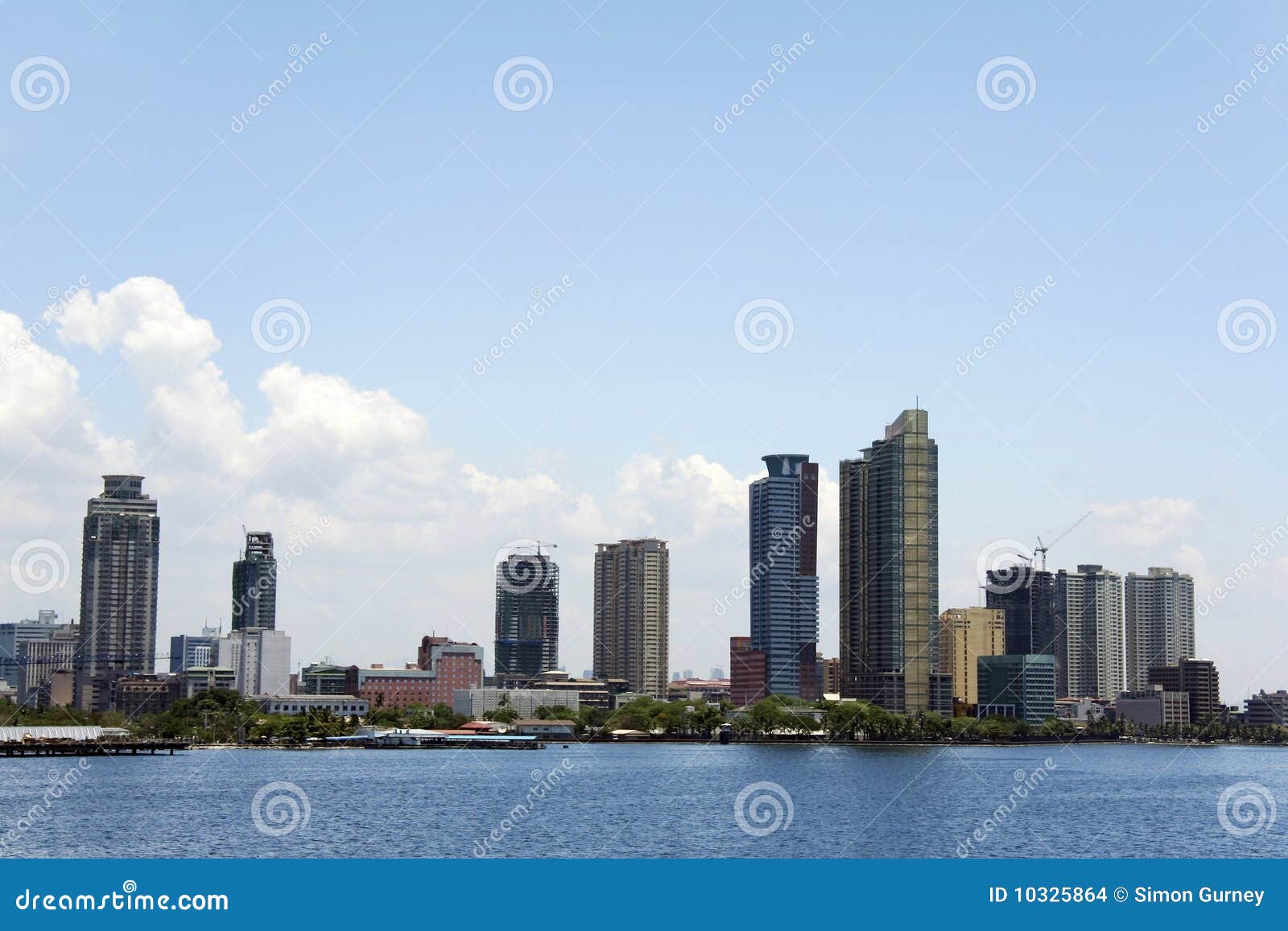 Manila Baywalk City Skyline Luzon Philippines Royalty-Free Stock Image ...