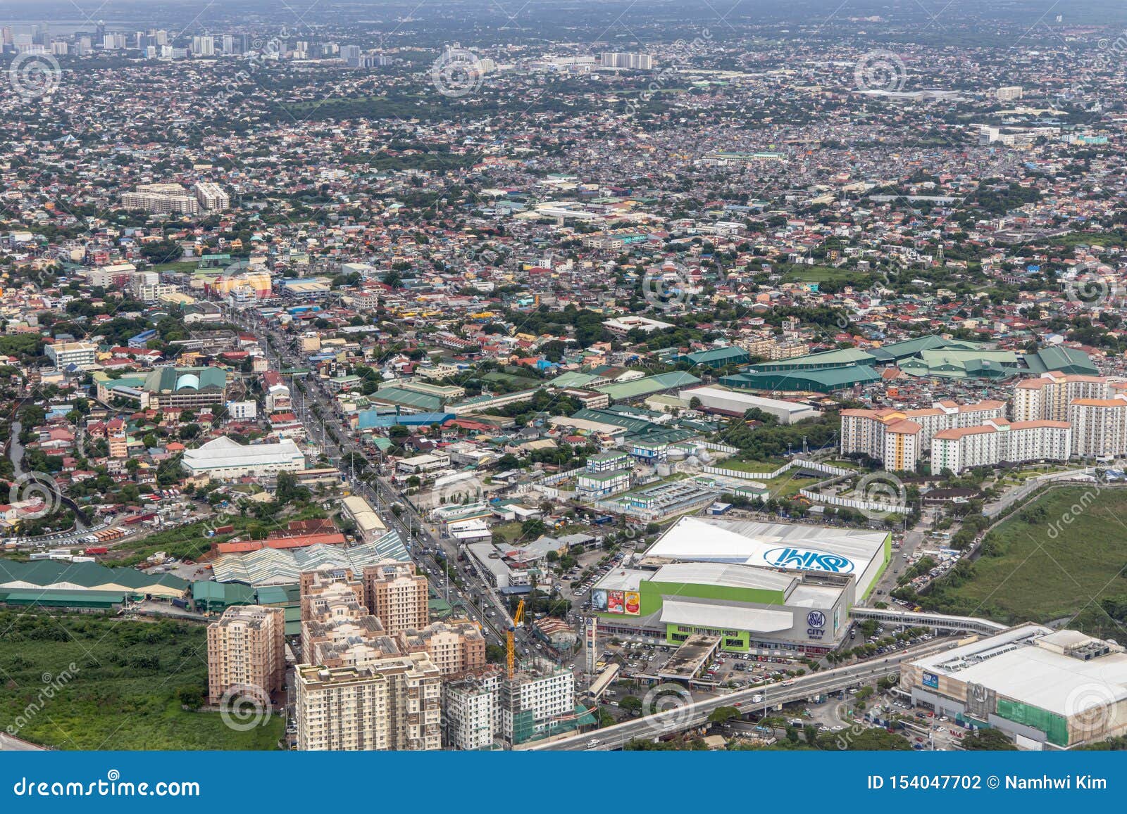 Manila City View from Airplane Stock Photo - Image of city, philippines ...