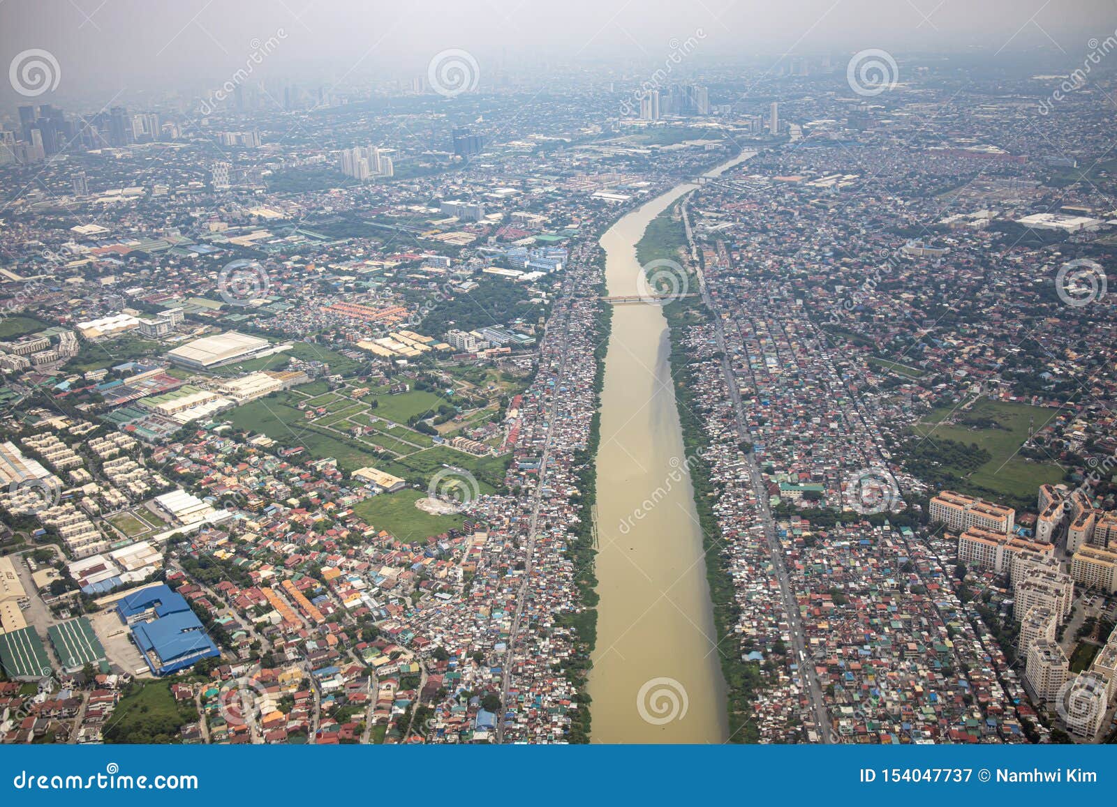 Manila City View from Airplane Stock Image - Image of travel, skycape ...