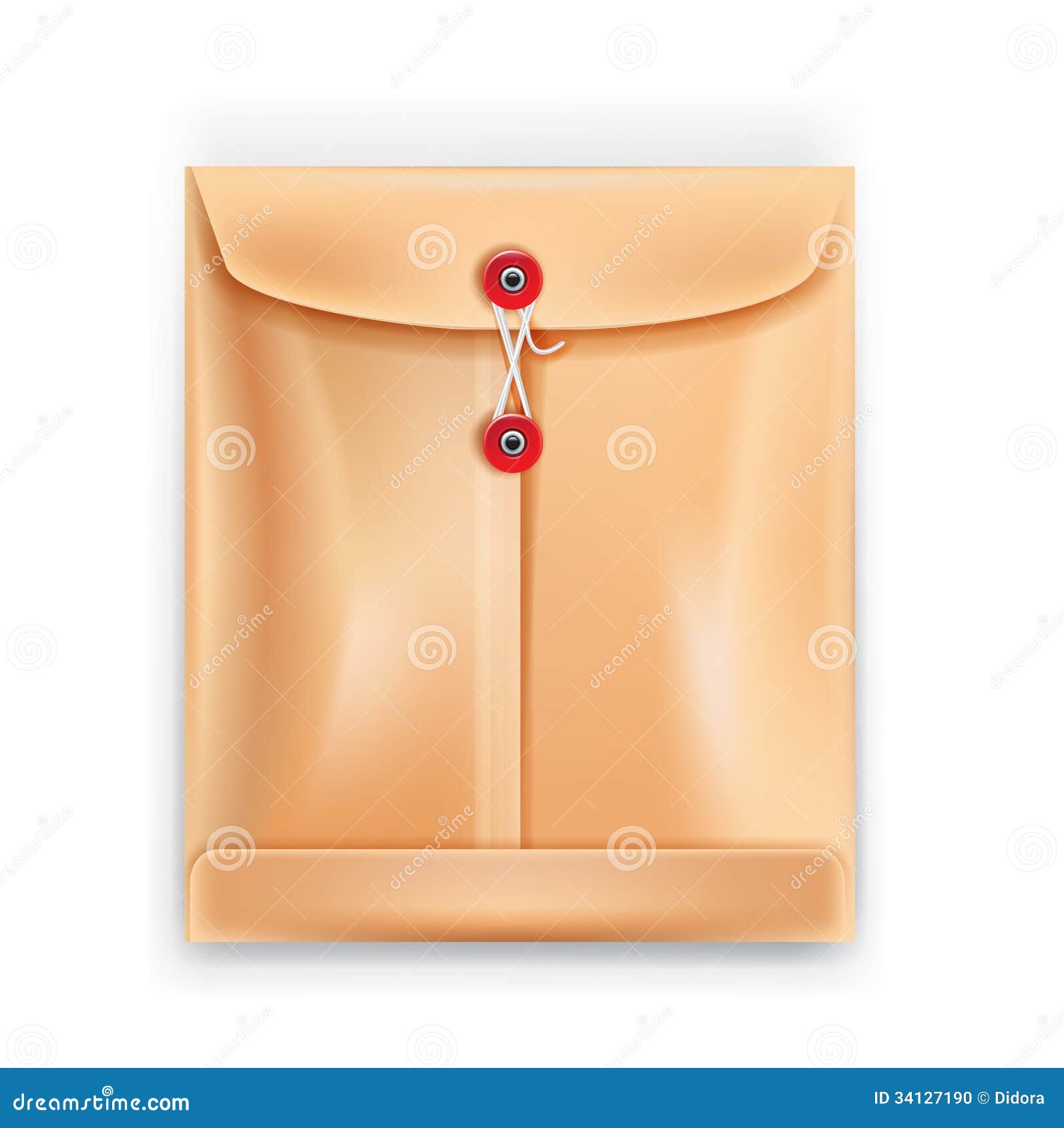 Manila Envelope Isolated Icon Vector Illustration | CartoonDealer.com ...