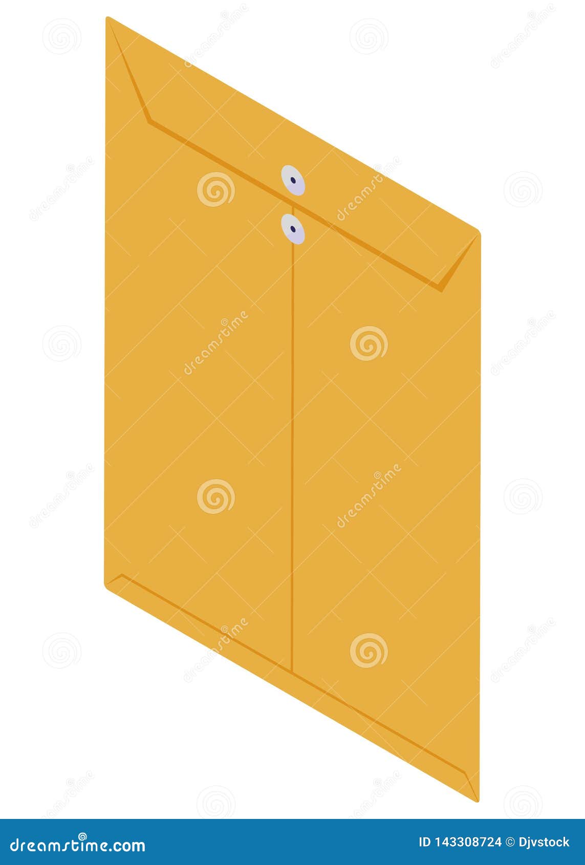 Manila Envelope Isolated Icon Stock Illustration - Illustration of mail ...