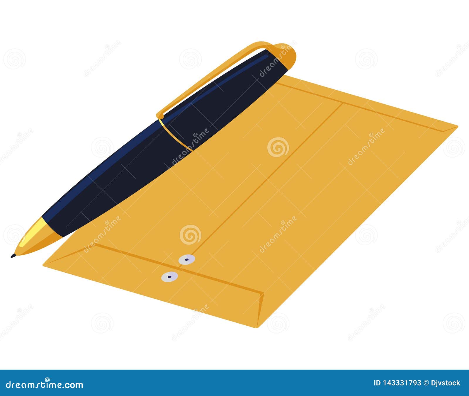 Manila Envelope Isolated Icon Vector Illustration | CartoonDealer.com ...