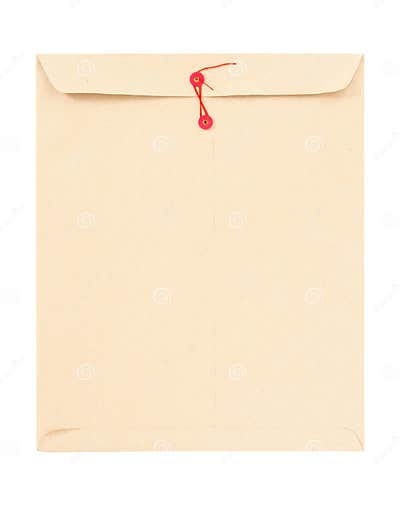 Manila Envelope with String Stock Image - Image of mail, background ...