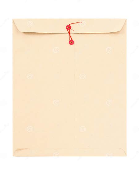 Manila Envelope with String Stock Image - Image of mail, background ...
