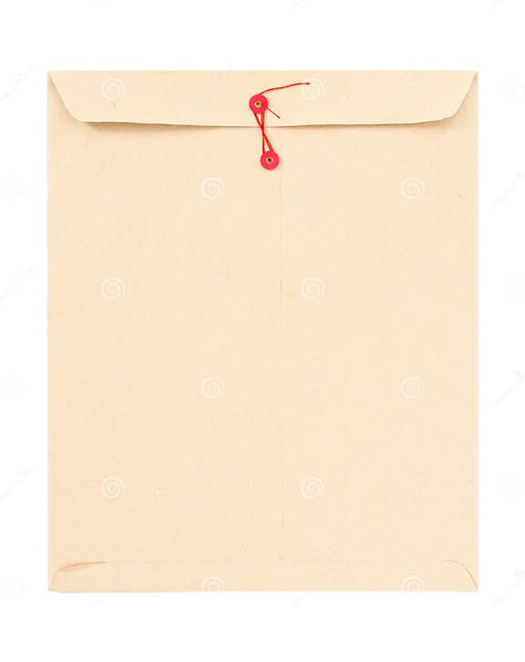 Manila Envelope with String Stock Image - Image of mail, background ...