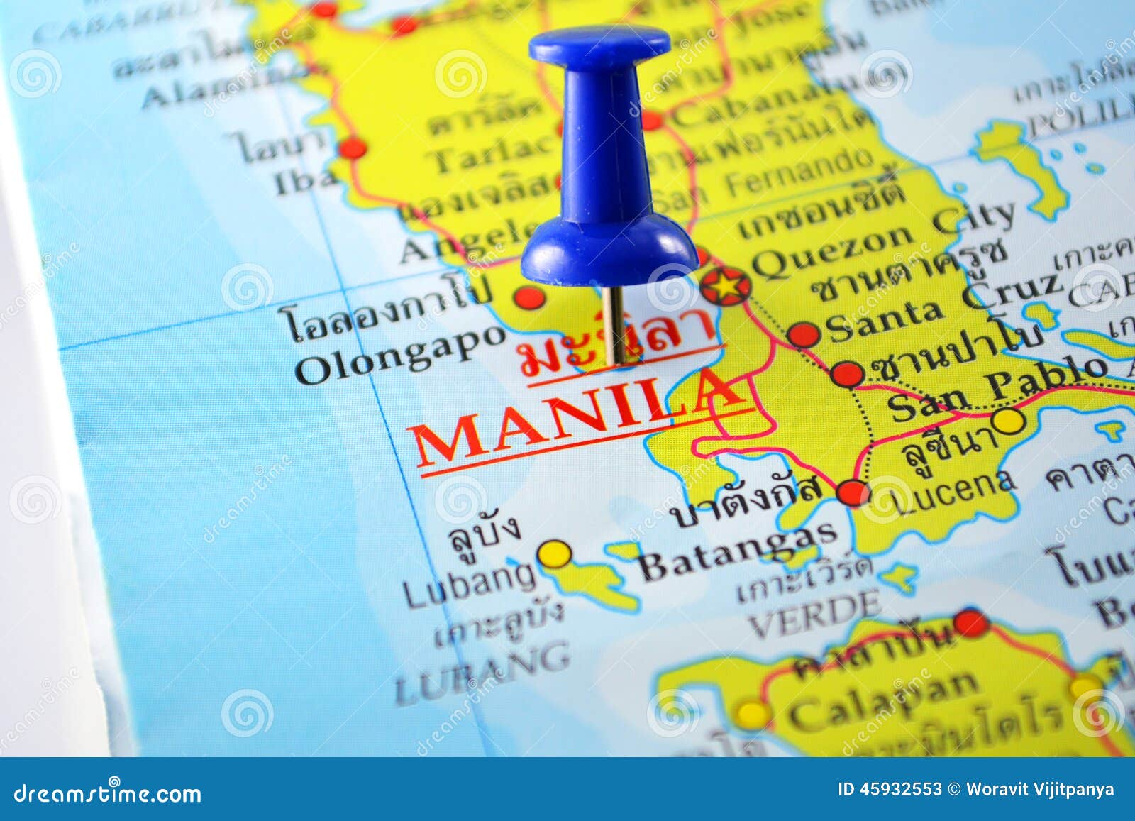 Manila map stock image. Image of geography, design, destination - 45932553