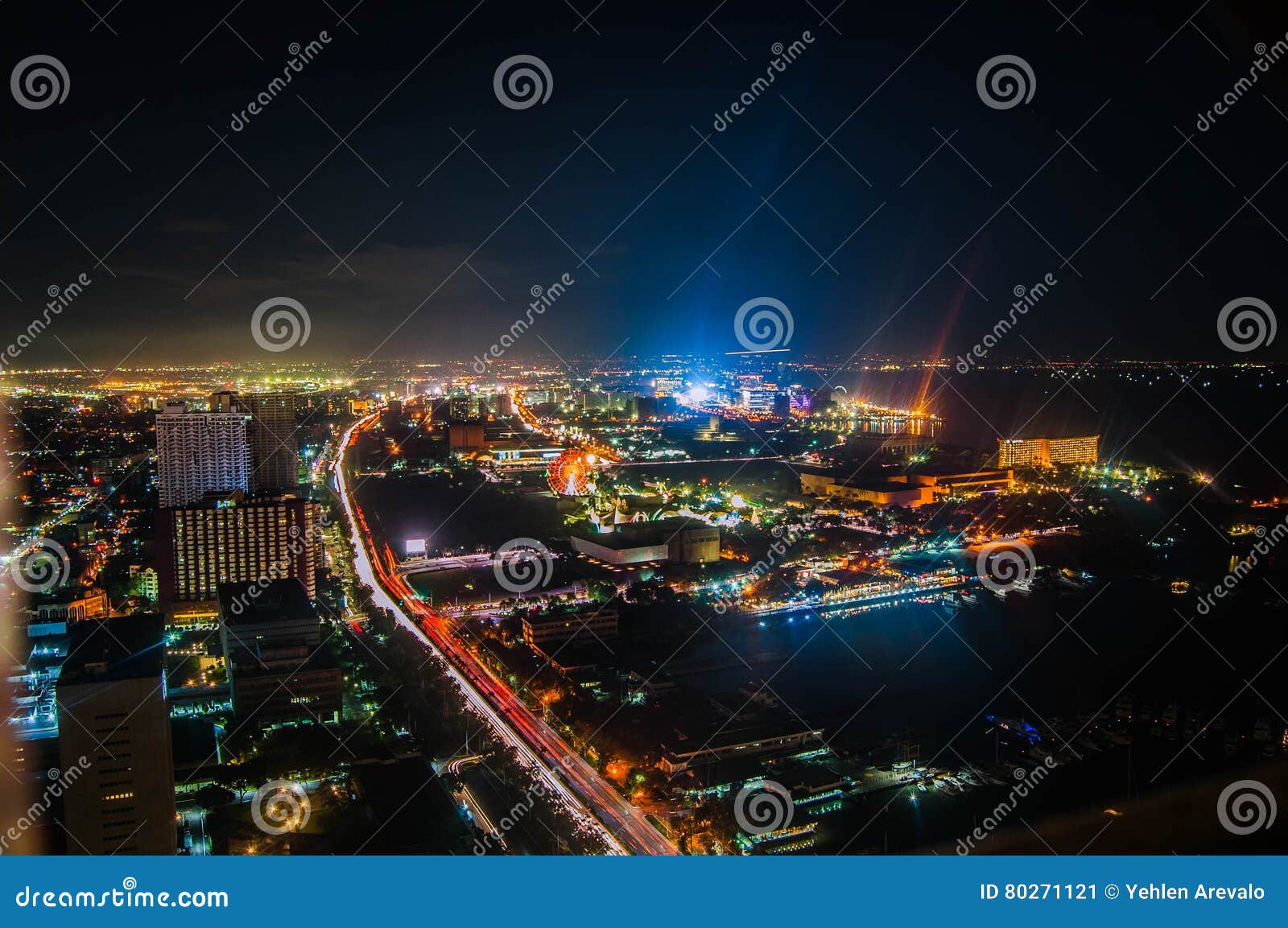 Manila at Night stock image. Image of manilabay, maynila - 80271121