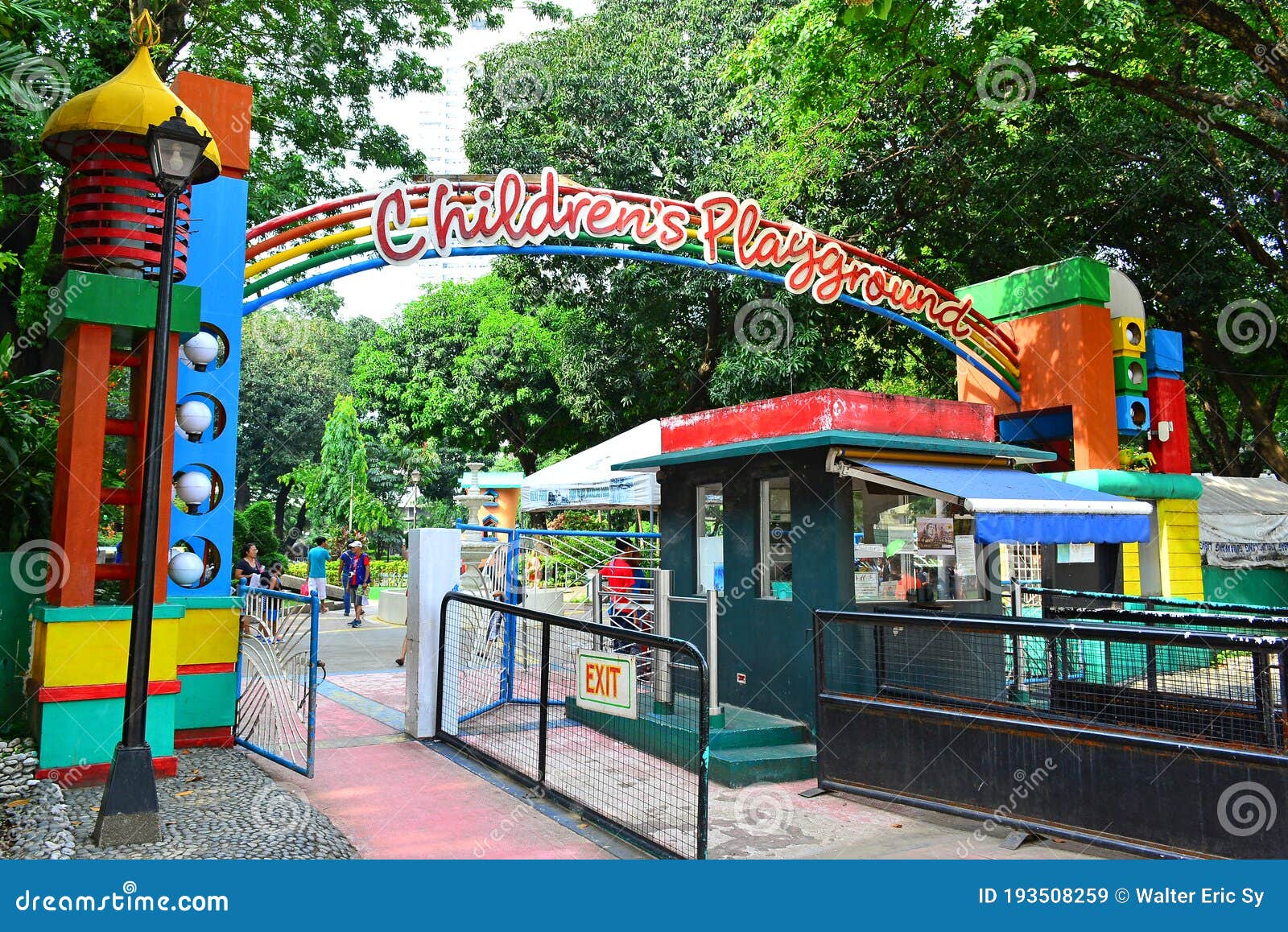 Childrens Playground Gate Facade in Manila, Philippines Editorial Stock ...