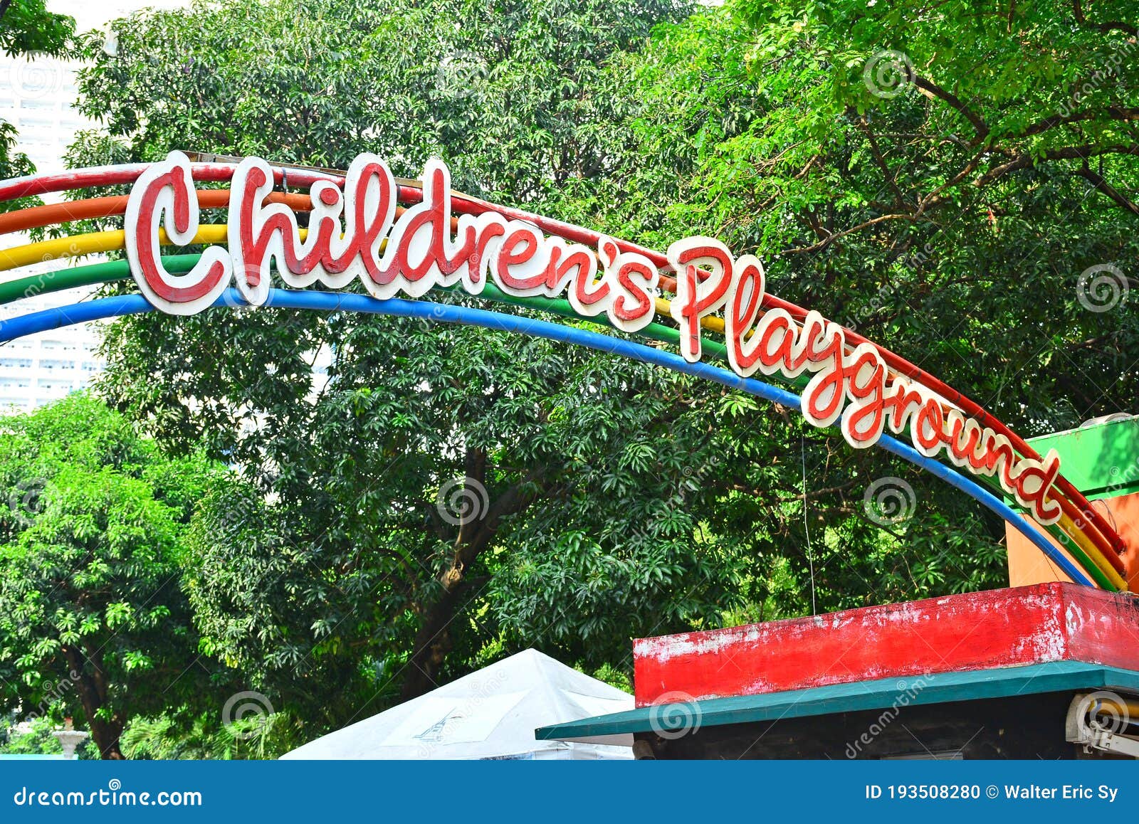 Childrens Playground Gate Facade in Manila, Philippines Editorial Image ...