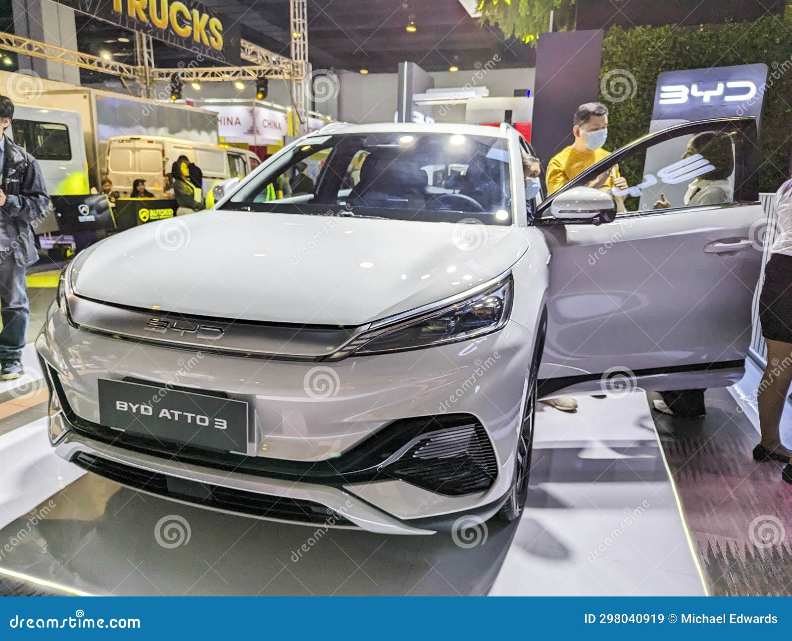 Manila, Philippine - a Silver BYD Atto 3 Electric Crossover at an EV ...